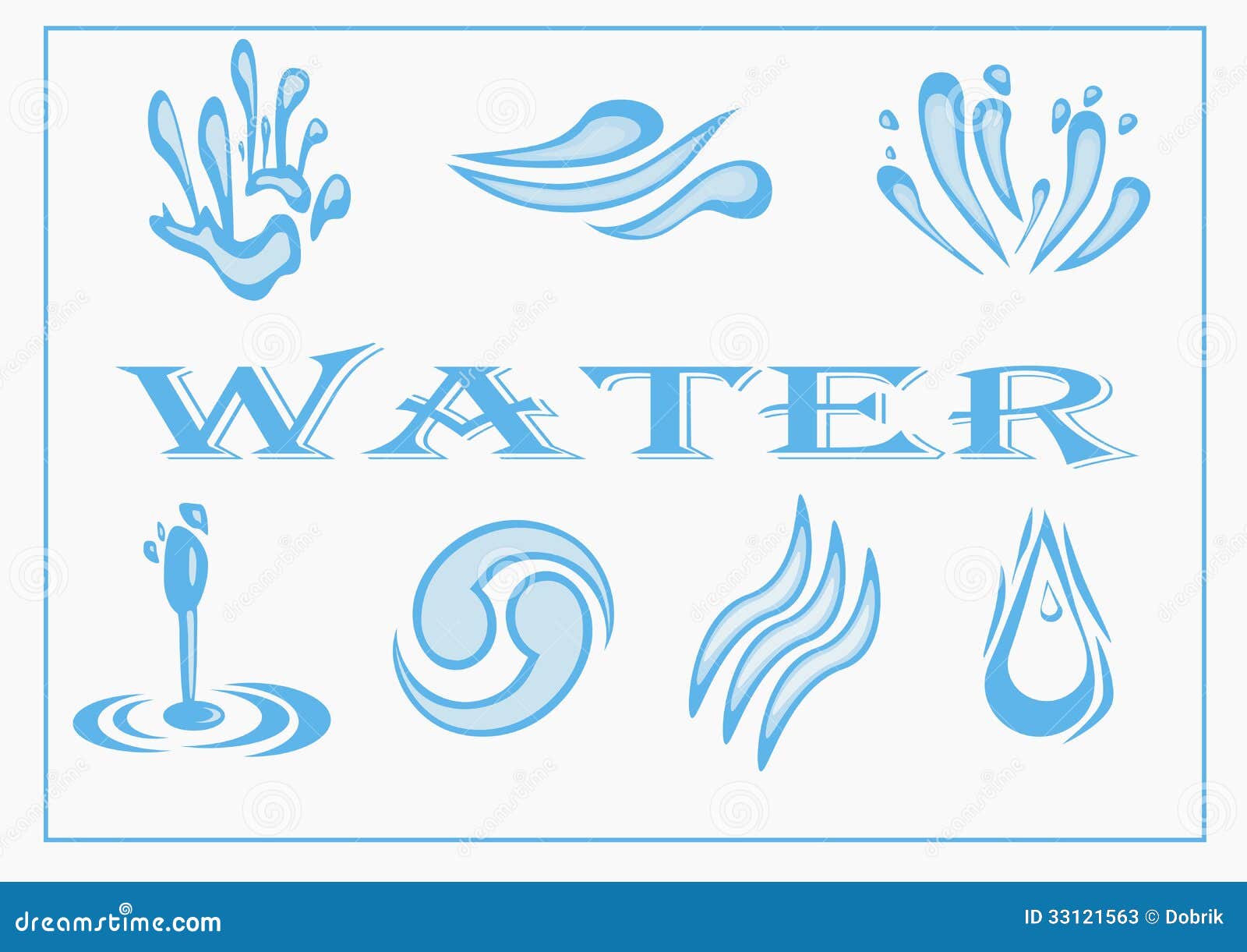 Water Icon Set. Vector Illustration. Stock Vector - Illustration of ...