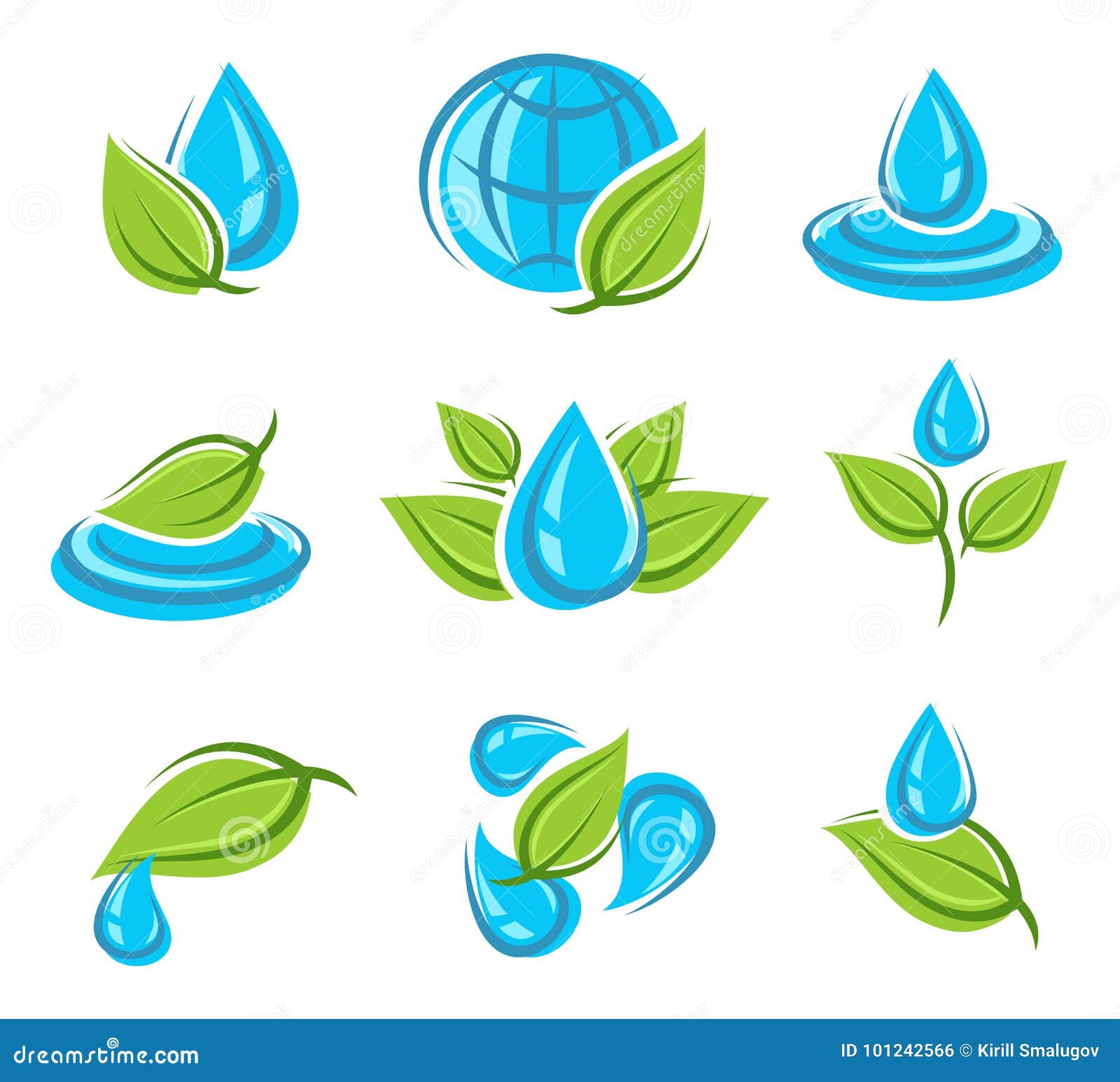 Water icon set. Vector stock vector. Illustration of drop - 101242566