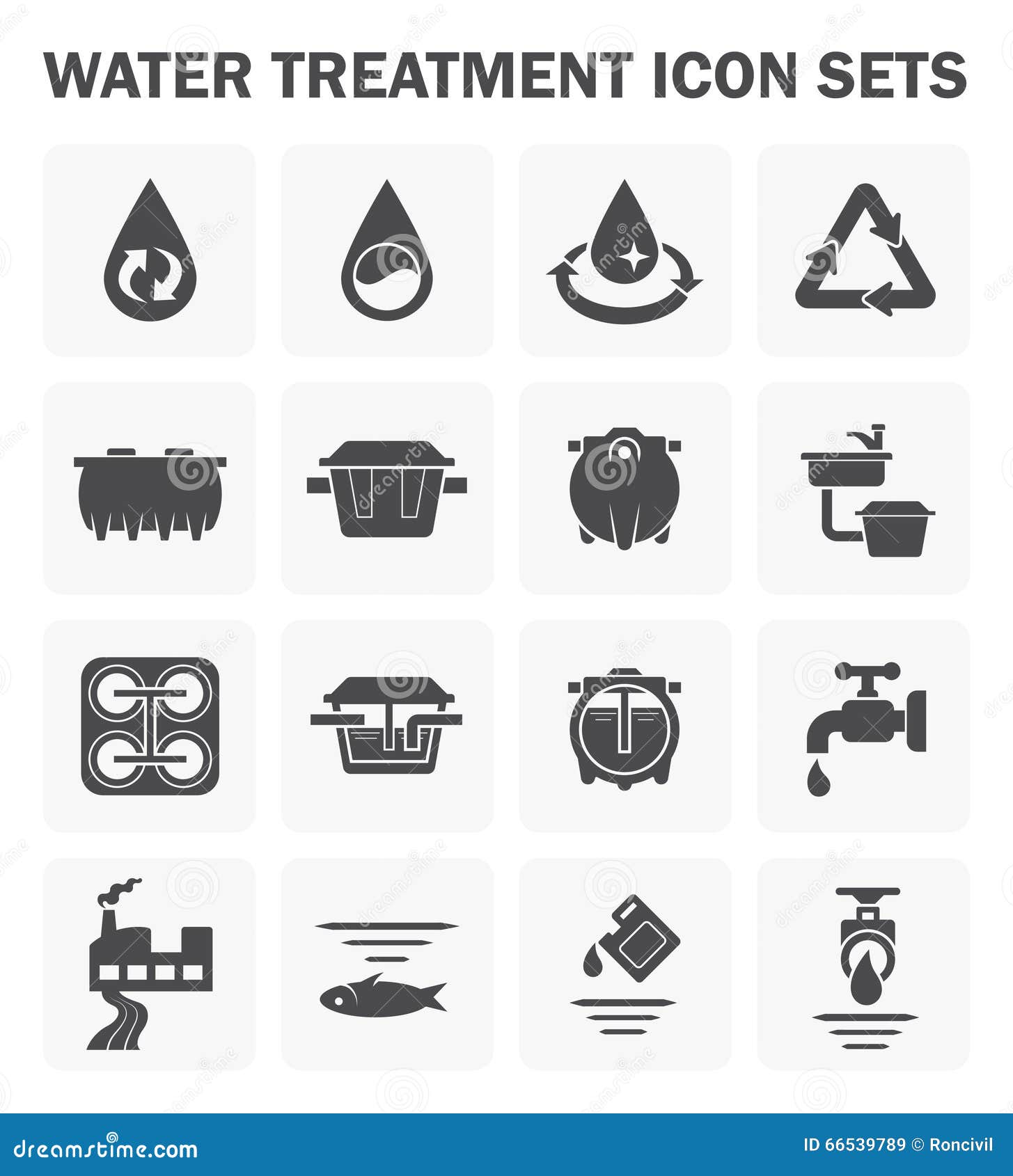 Water icon sets stock vector. Illustration of sewage - 66539789