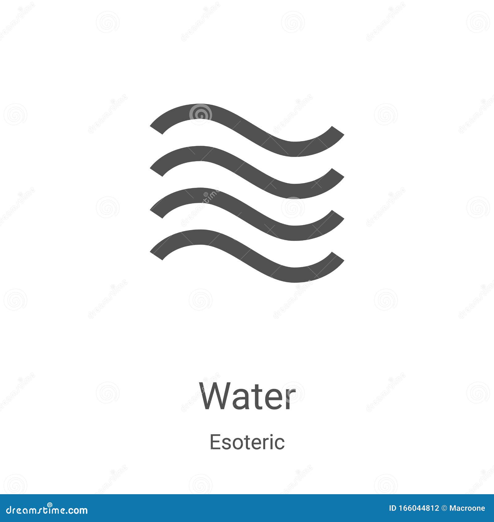 Water Icon Vector from Esoteric Collection. Thin Line Water Outline ...