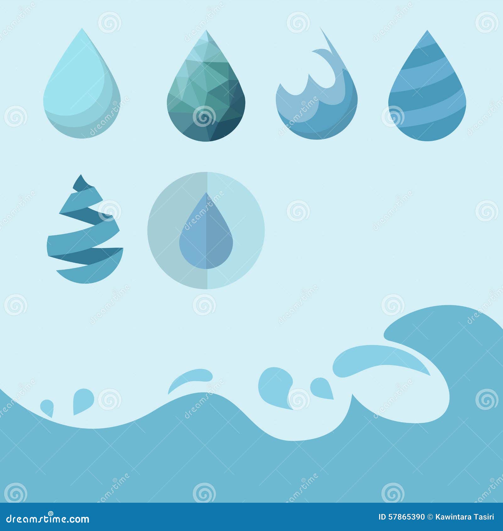 Water Icon stock vector. Illustration of water, symbol - 57865390