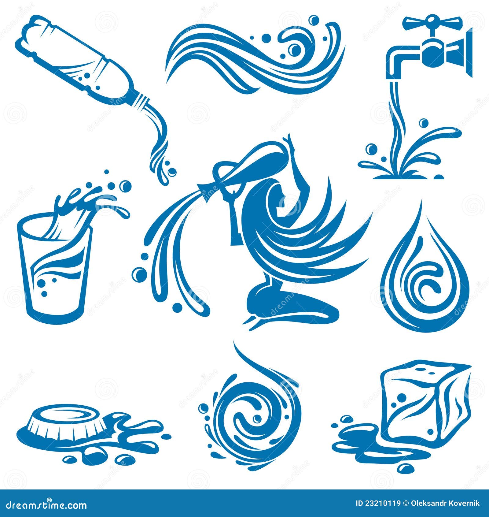 Water icons stock vector. Illustration of nature, environment - 23210119