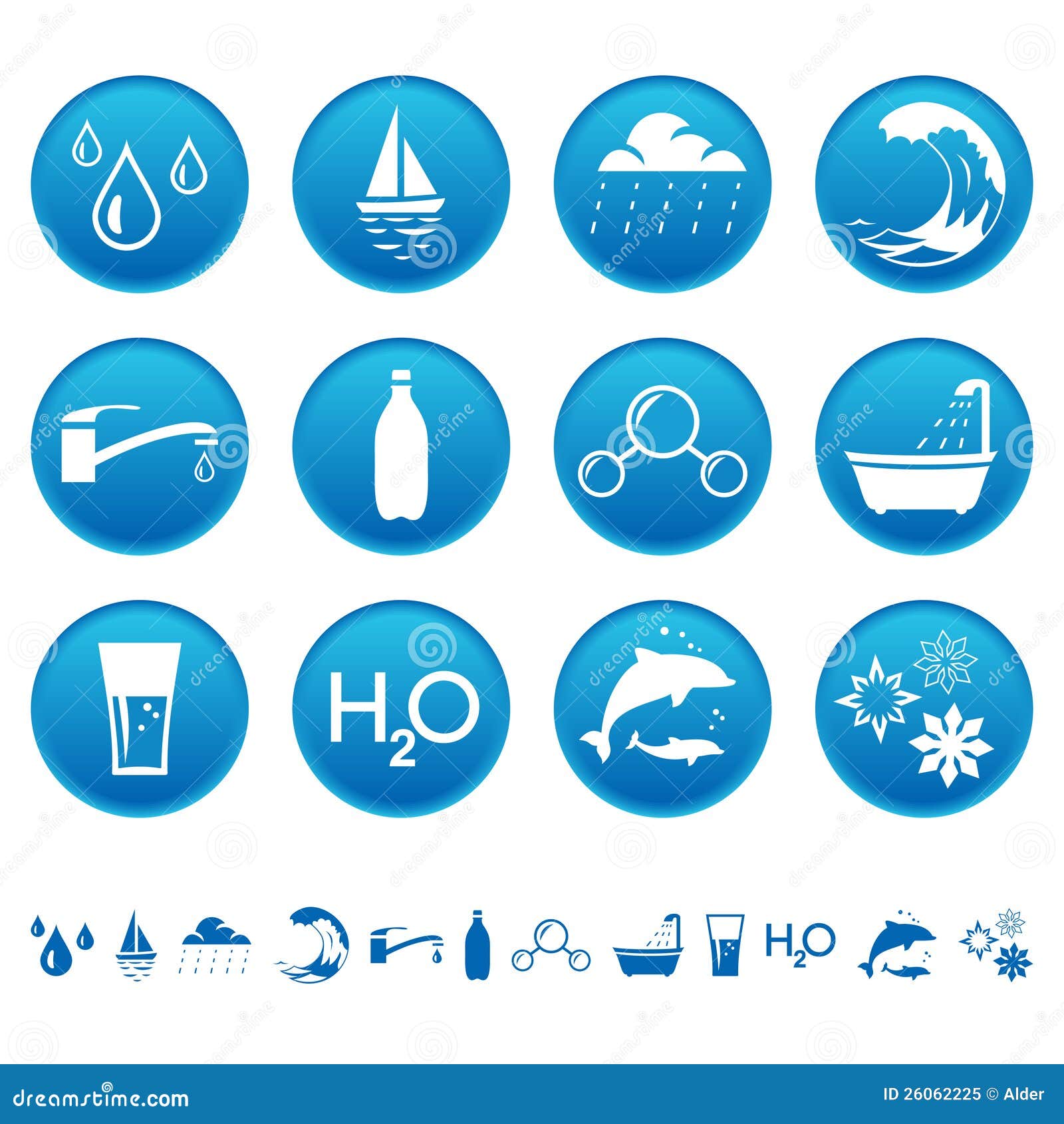 Water icons stock vector. Illustration of collection - 26062225