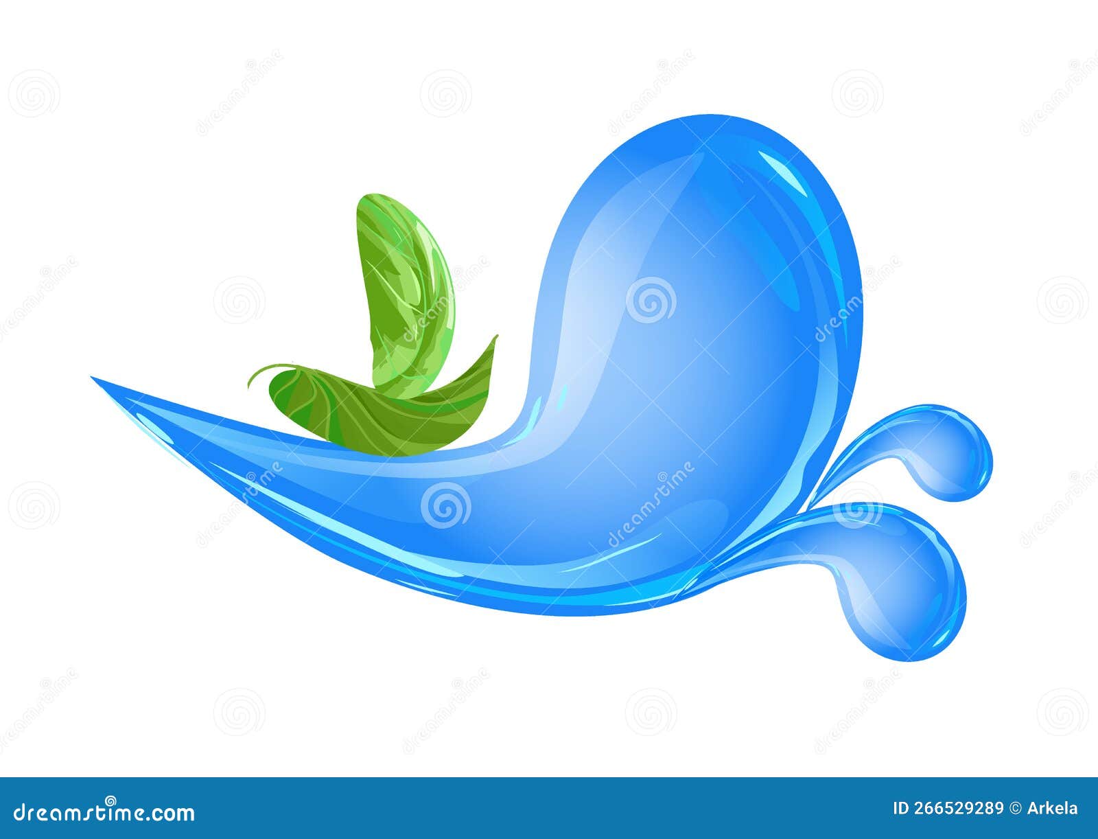 Water illustration stock vector. Illustration of water - 266529289