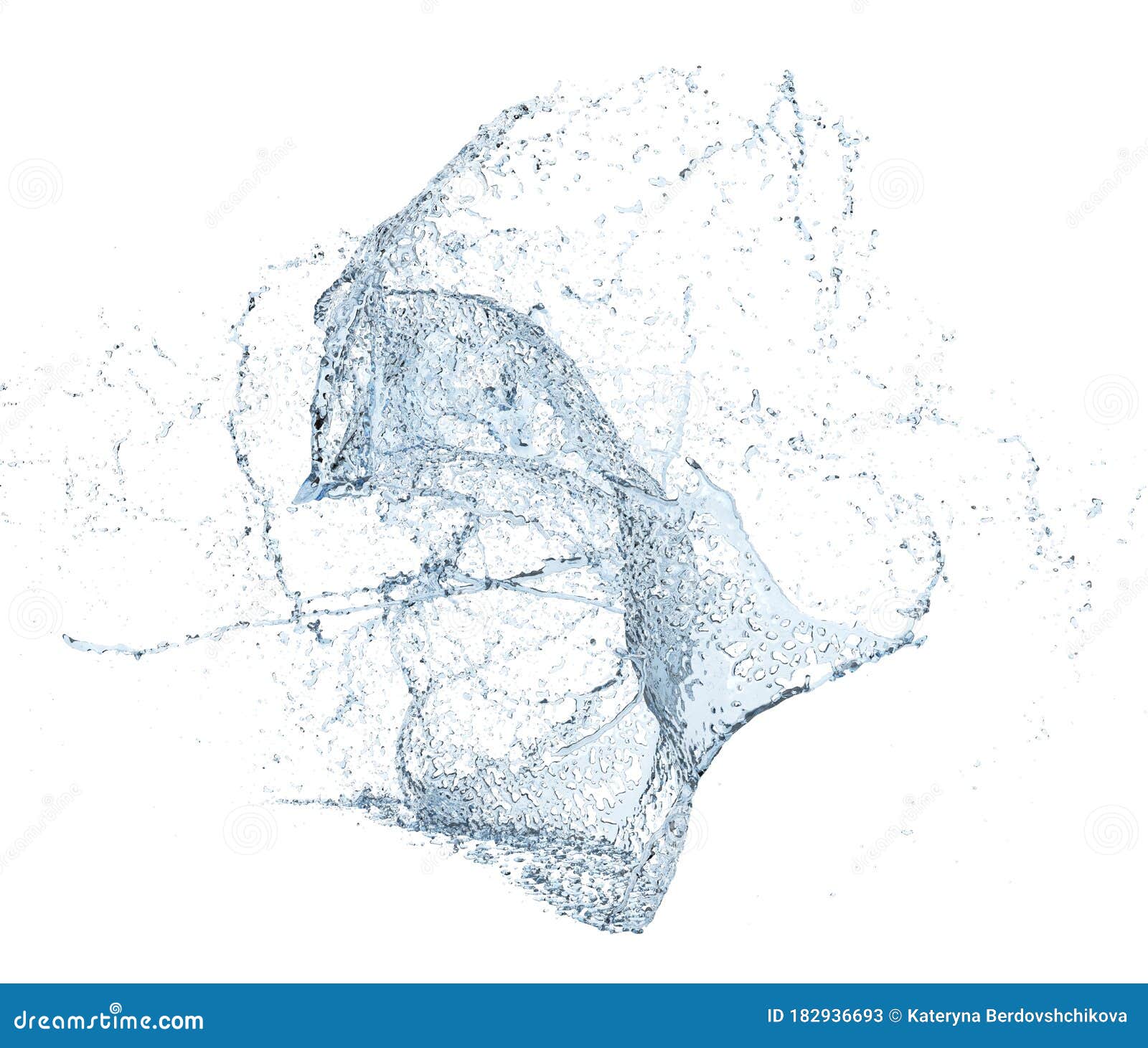 Water Impact - Splash. 3D-rendering Stock Illustration - Illustration ...