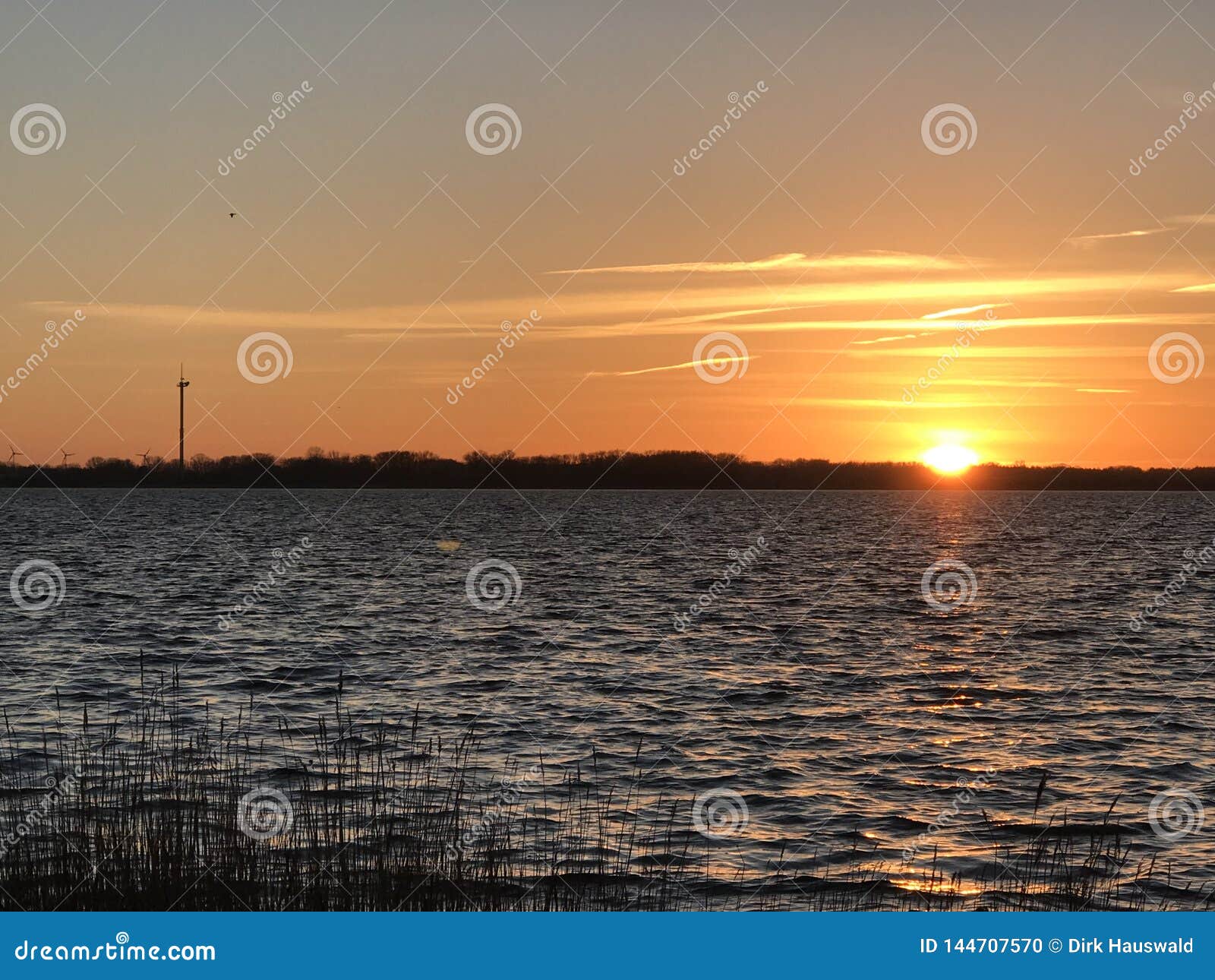 The Water Impressions Sundown Stock Photo - Image of silversea, smooth ...