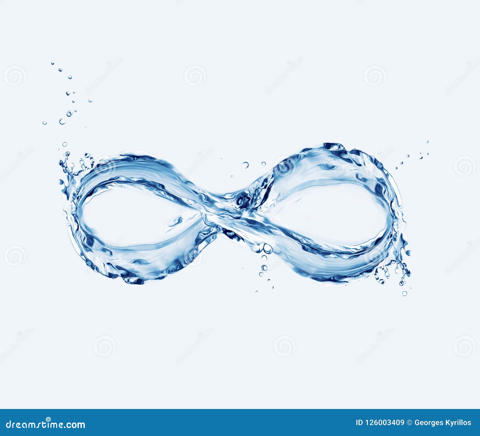 Water Infinity Symbol stock image. Image of boundless - 126003409