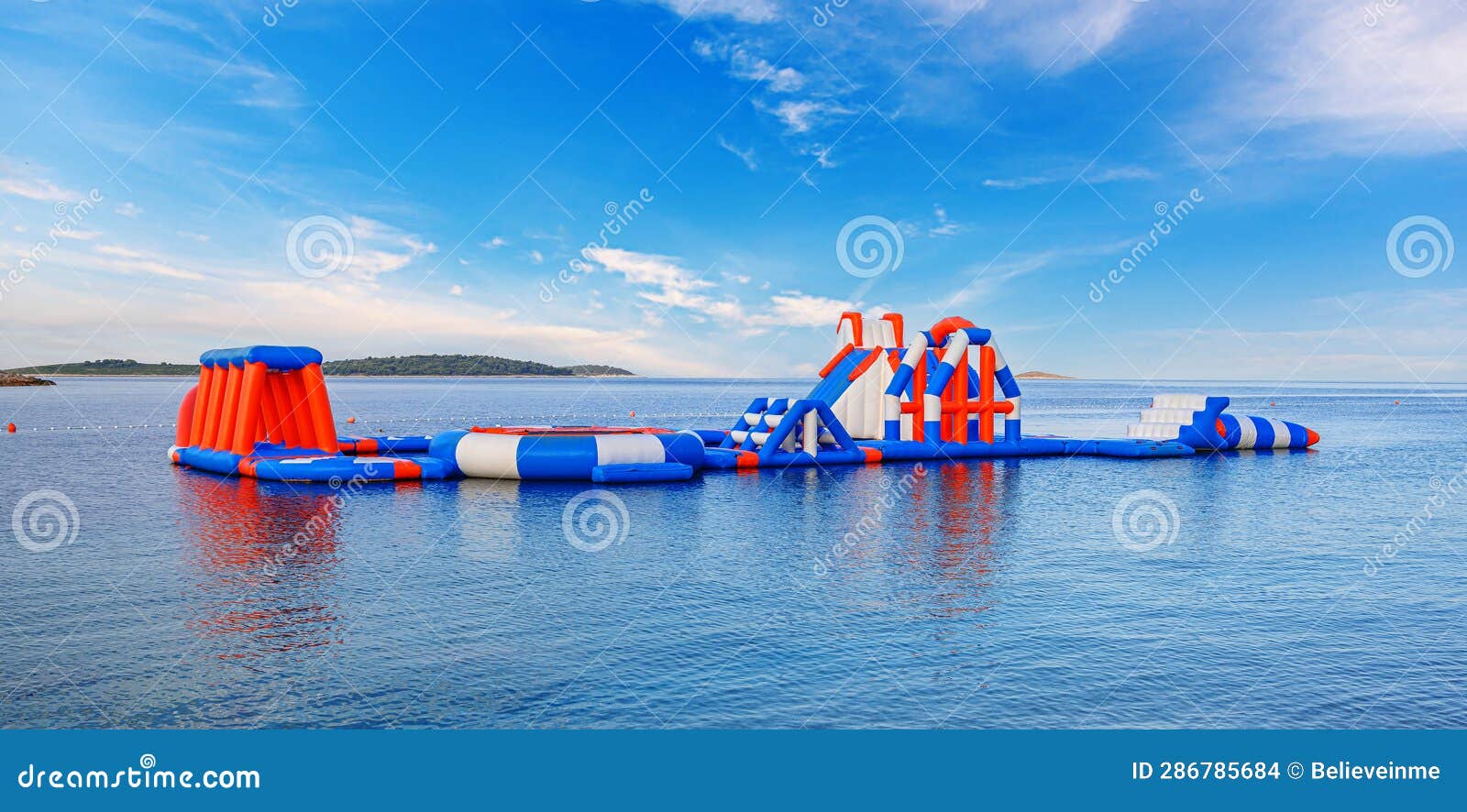 Water Inflatable Attraction. Stock Photo - Image of travel, inflatable ...