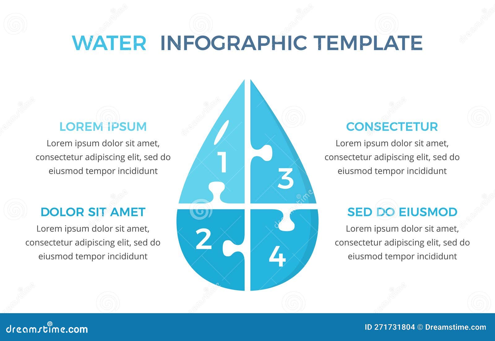 Water Infographics stock vector. Illustration of piece - 271731804