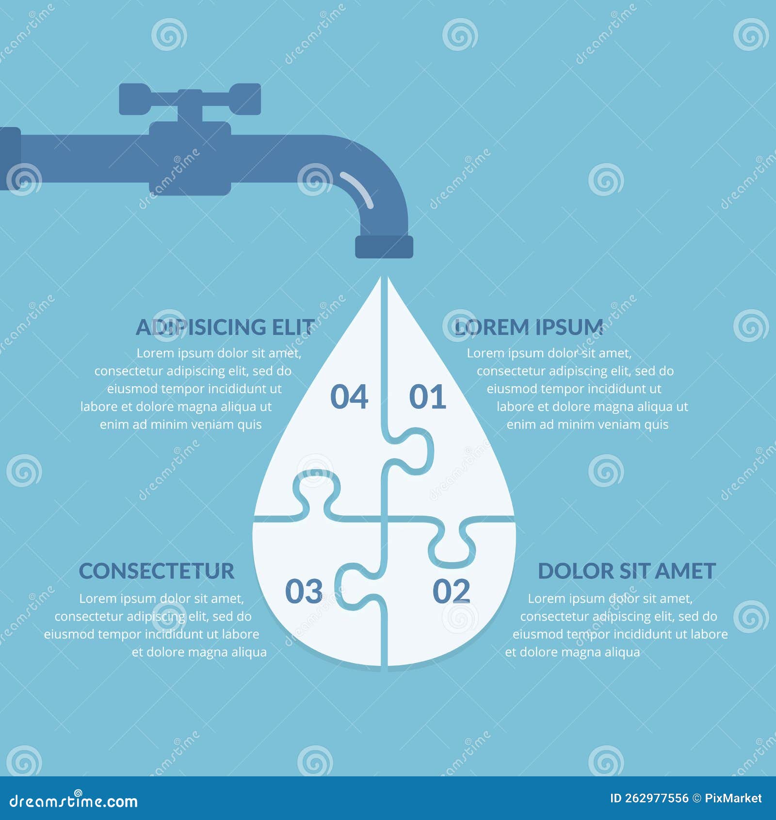Water Infographics stock vector. Illustration of save - 262977556