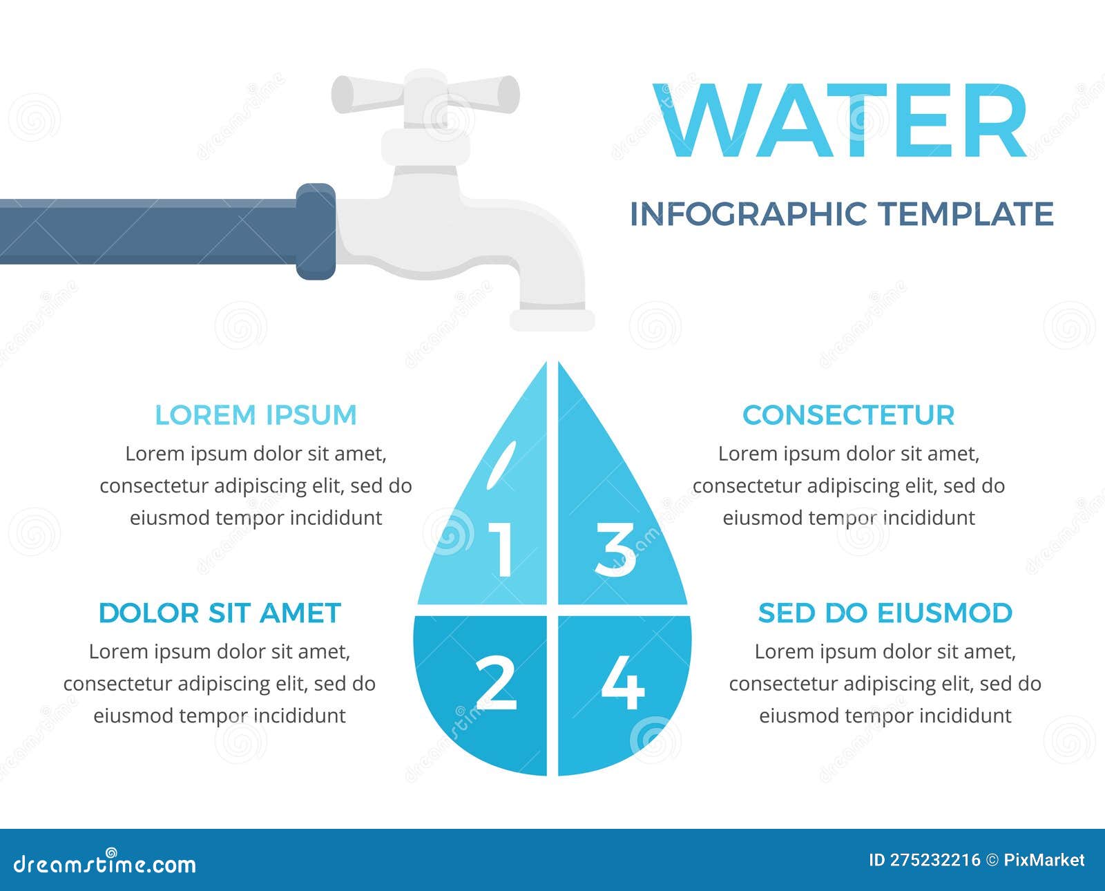 Water Infographics stock vector. Illustration of save - 275232216