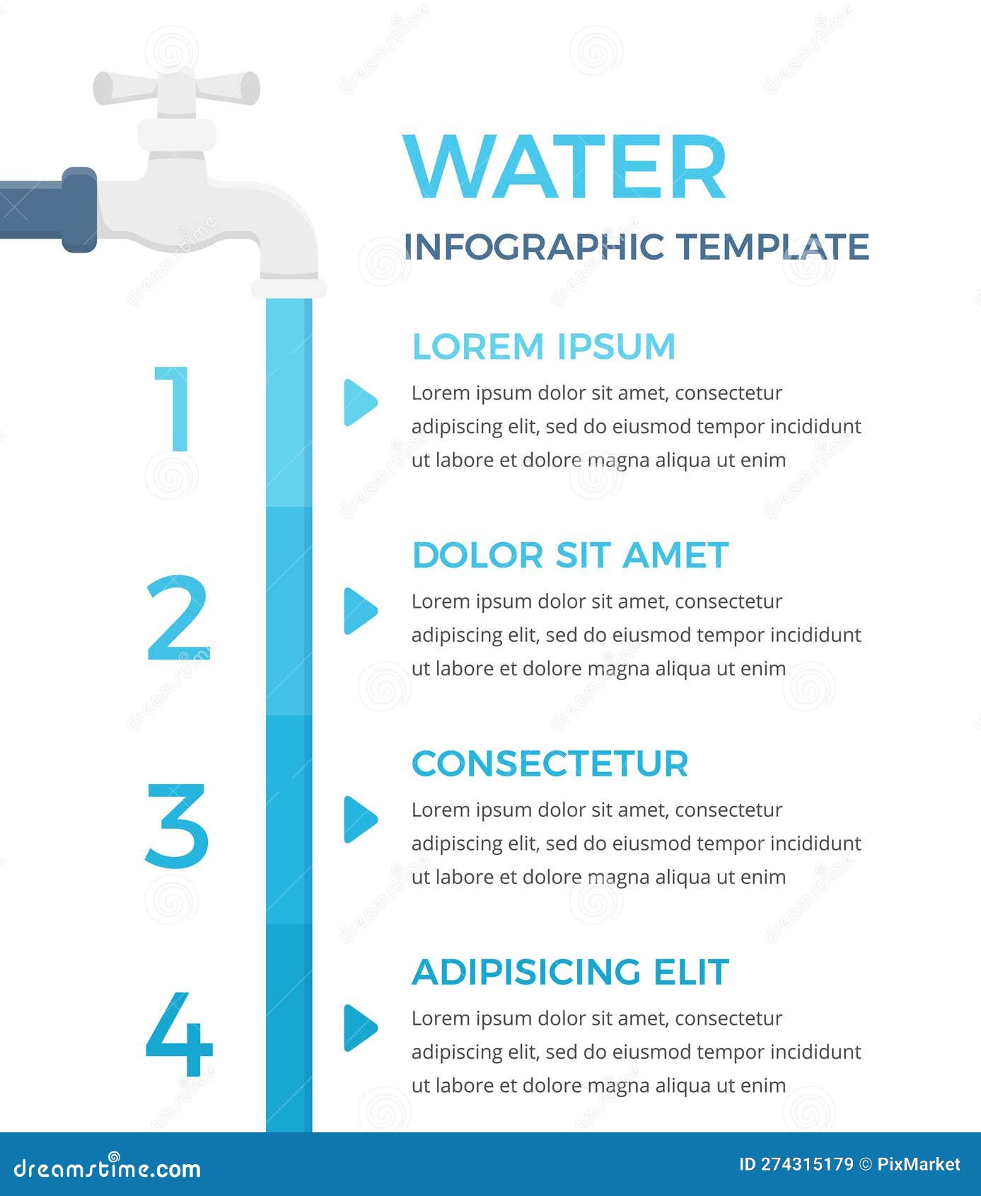 Water Infographics Cartoon Vector | CartoonDealer.com #271598745
