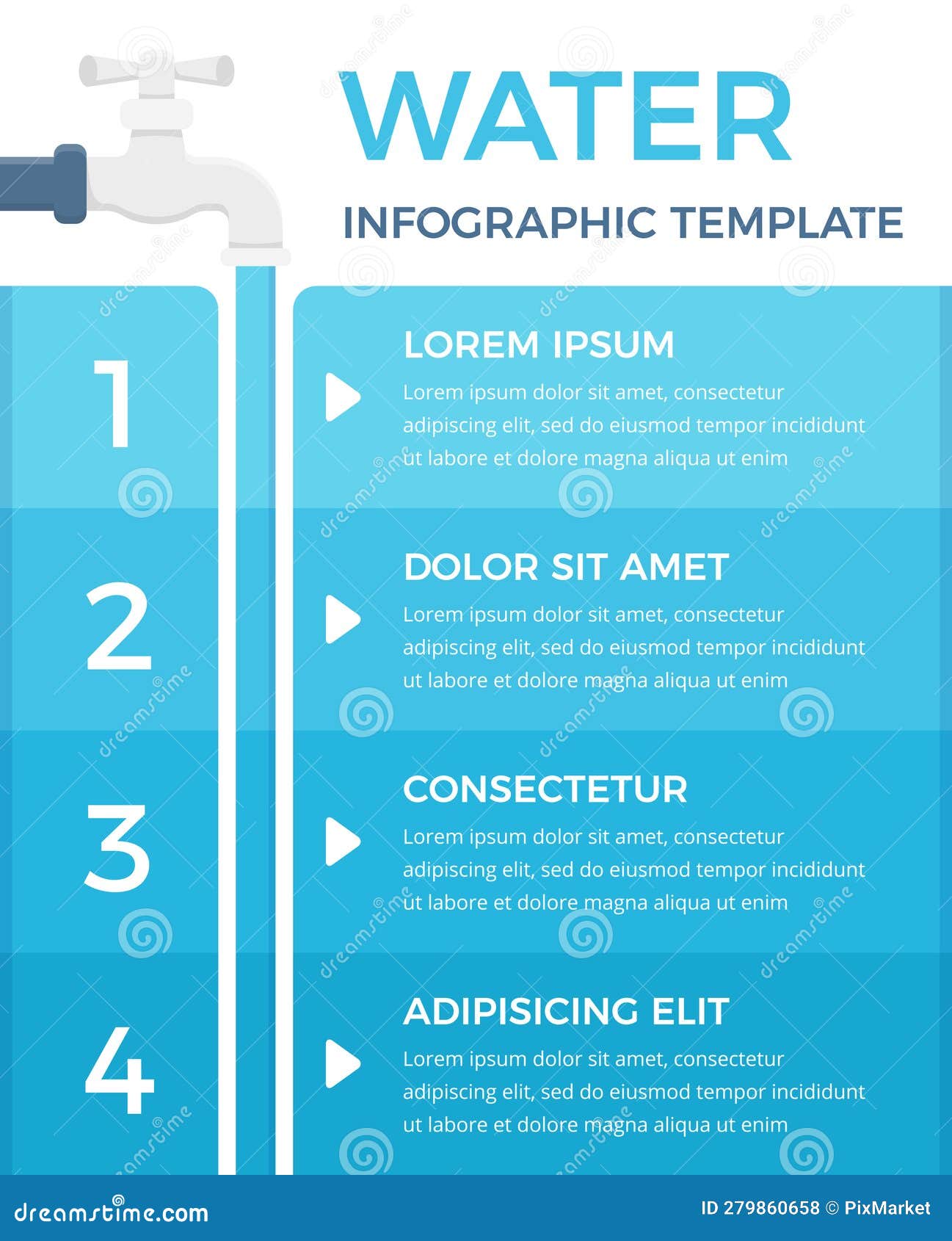 Water Infographics stock vector. Illustration of vector - 279860658