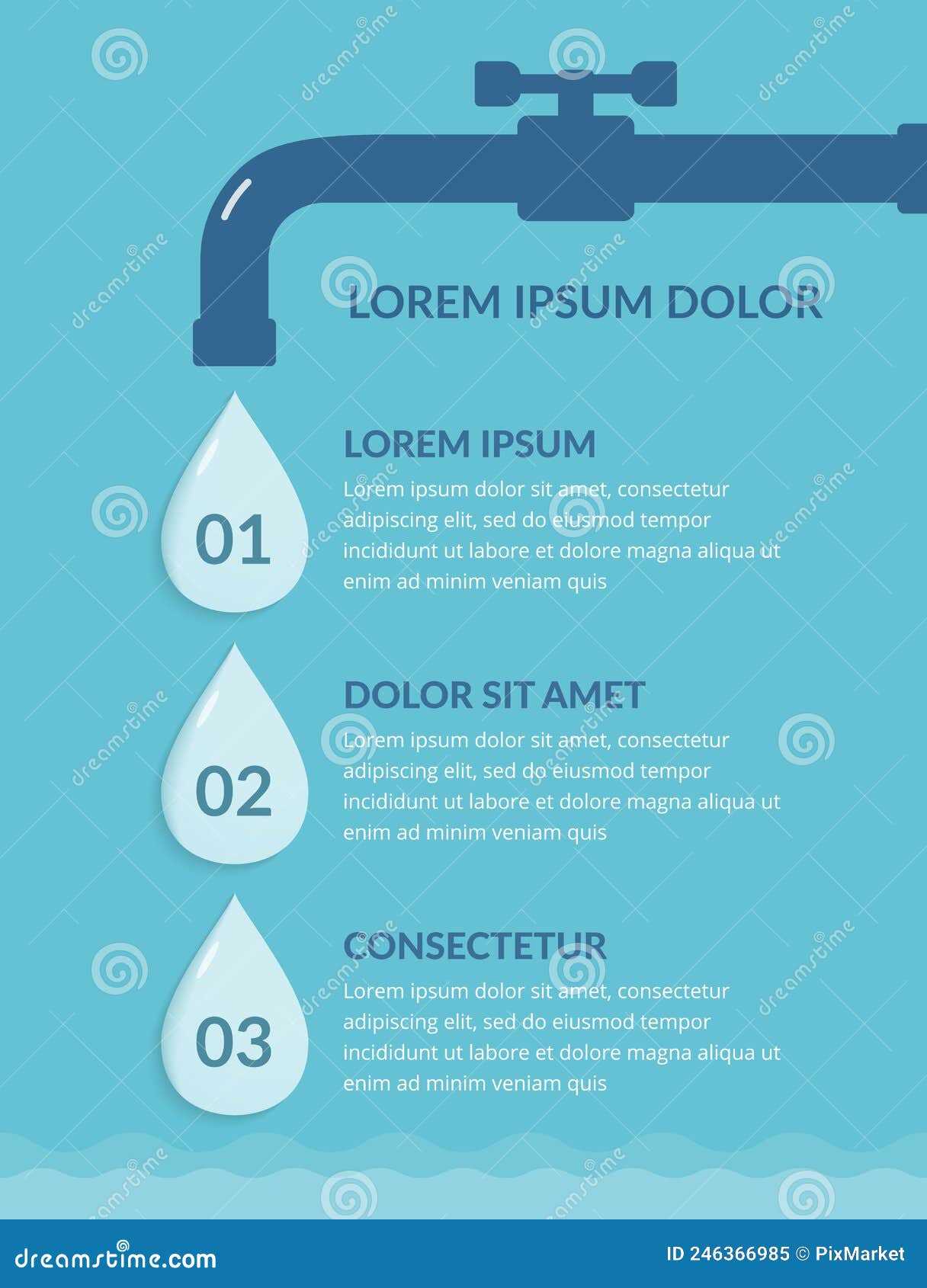 Water Infographics stock vector. Illustration of concept - 246366985