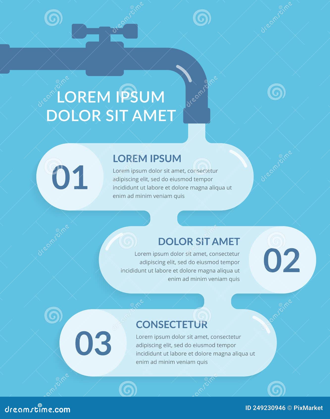 Water Infographics stock vector. Illustration of icon - 249230946