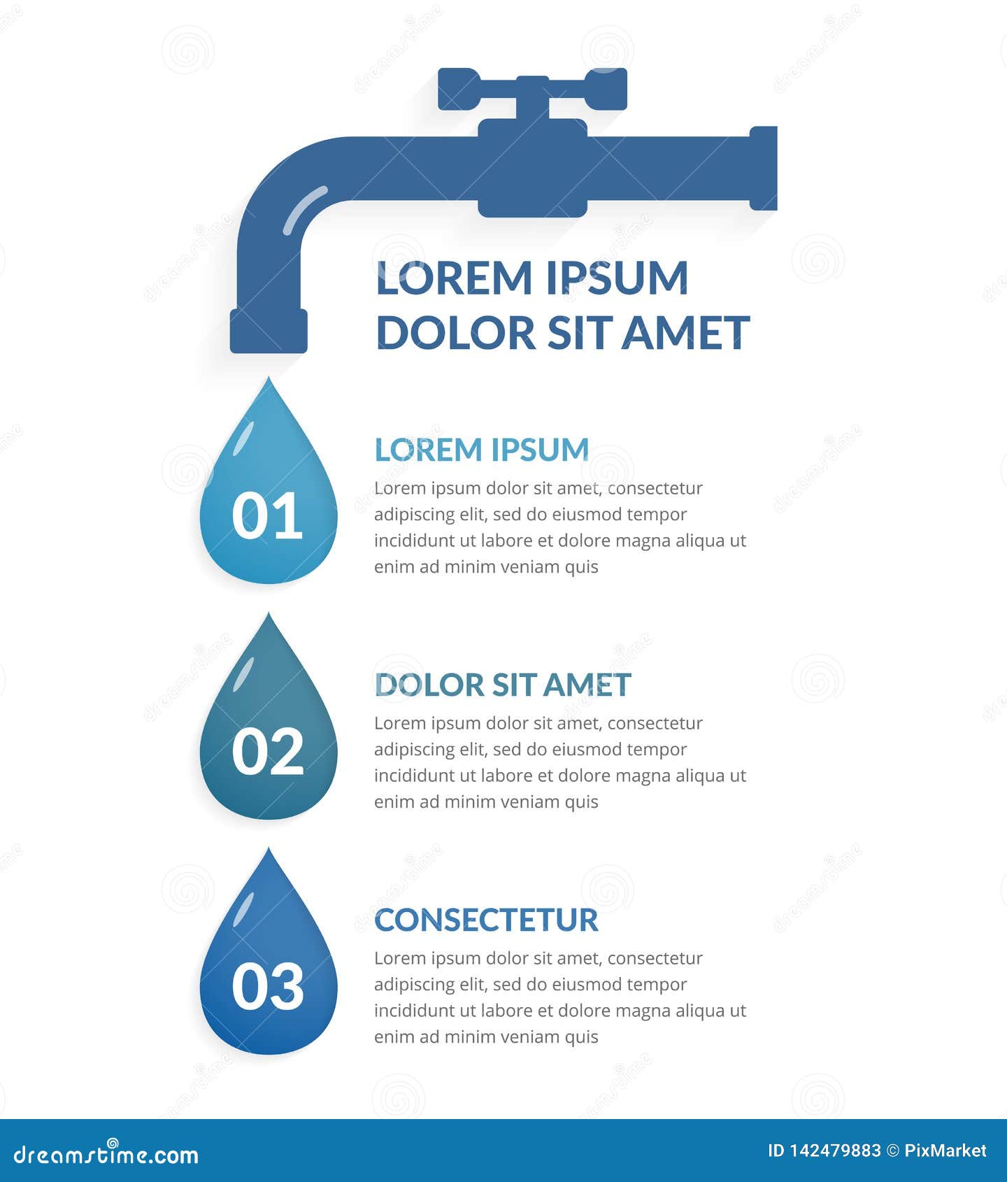 Water Infographics stock vector. Illustration of consumption - 142479883