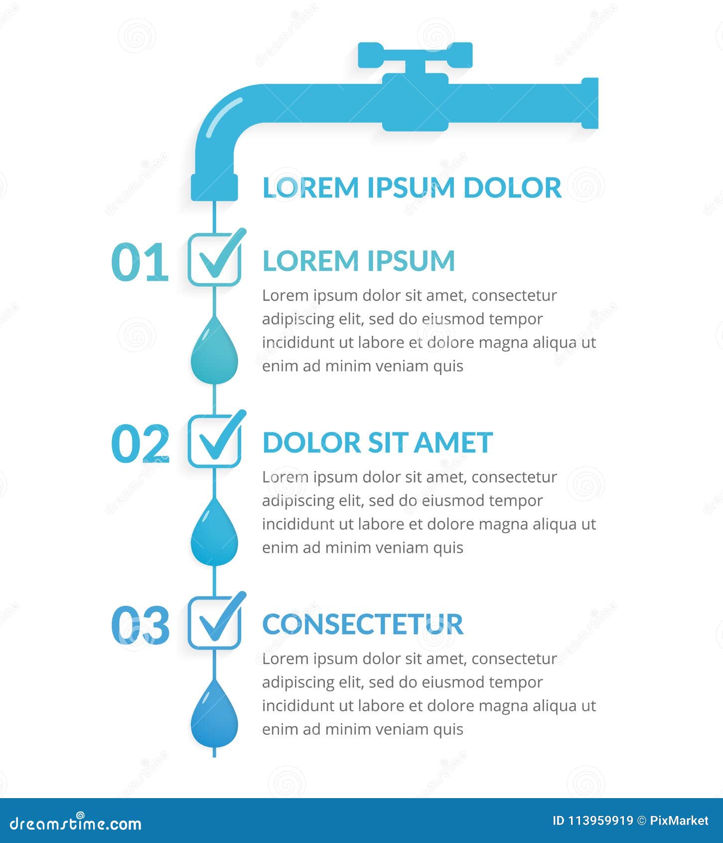 Water Infographics stock vector. Illustration of drops - 113959919