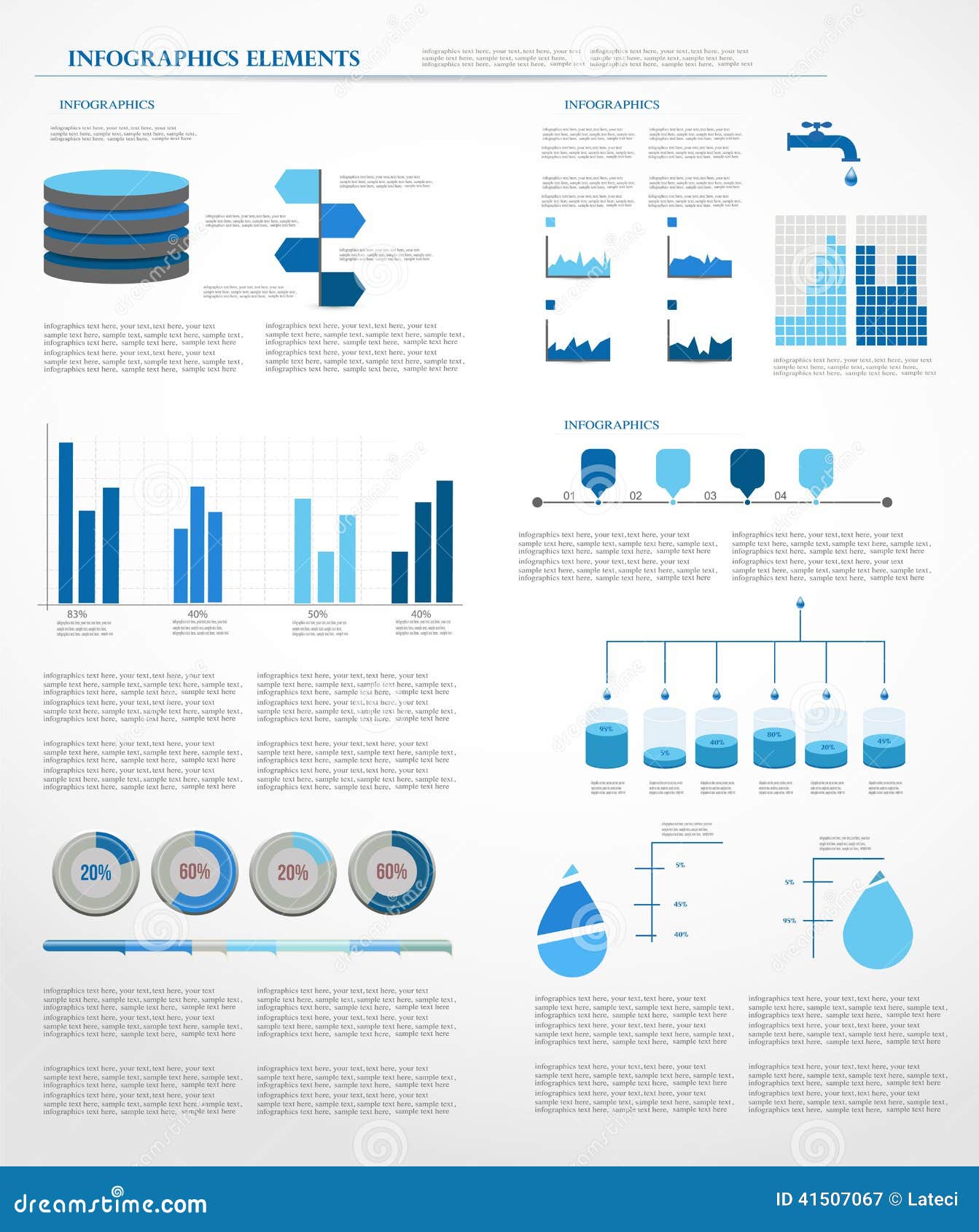 Water Infographics. Information Graphics Stock Vector - Illustration of ...
