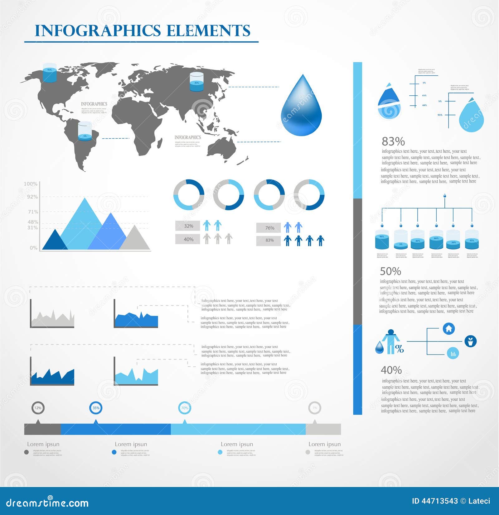 Water Infographics. Information Graphics Stock Vector - Illustration of ...