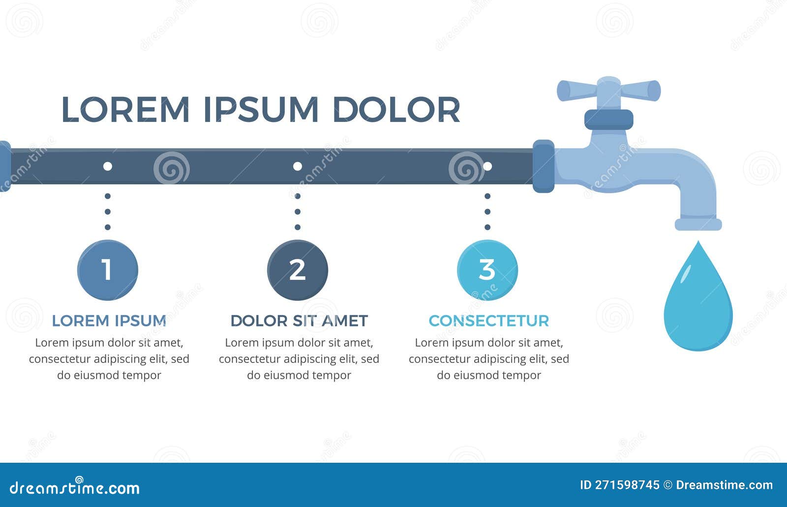 Water Infographics stock vector. Illustration of concept - 271598745