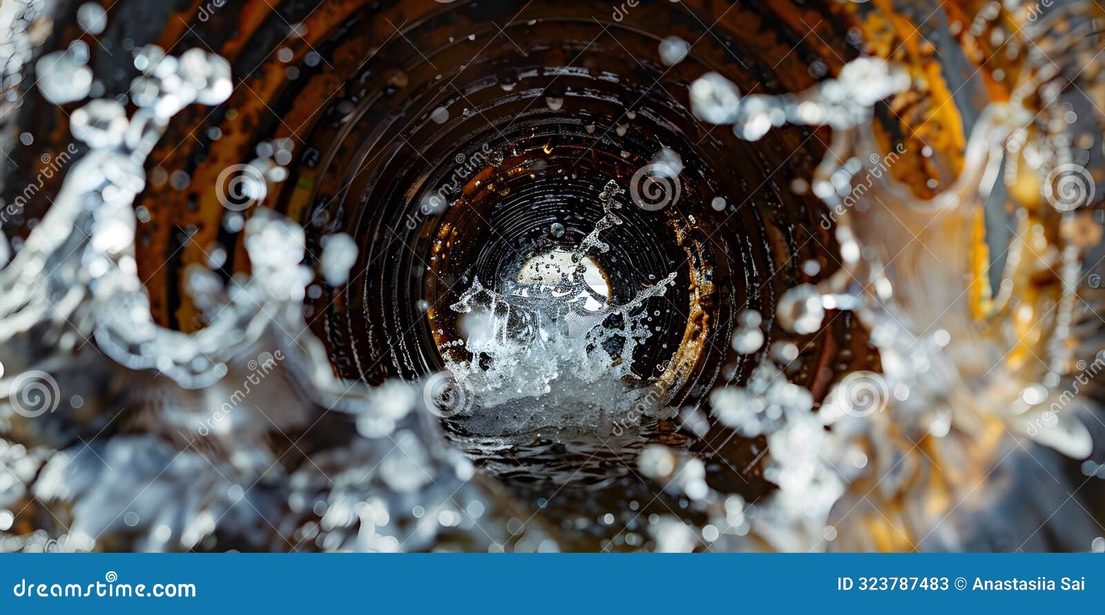 Inside A Rusty Sewer Pipe Stock Photography | CartoonDealer.com #331871504