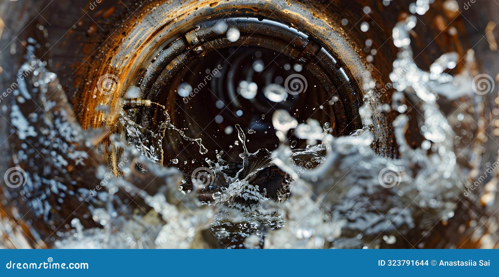 Inside A Rusty Sewer Pipe Stock Photography | CartoonDealer.com #331871504