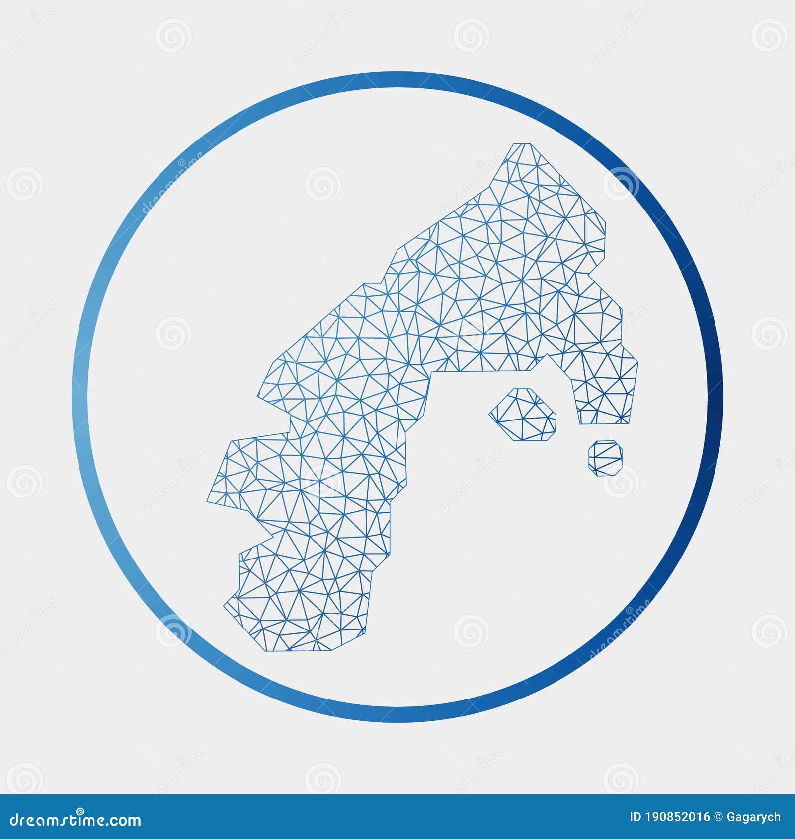 Water Island icon. stock vector. Illustration of geometric - 190852016