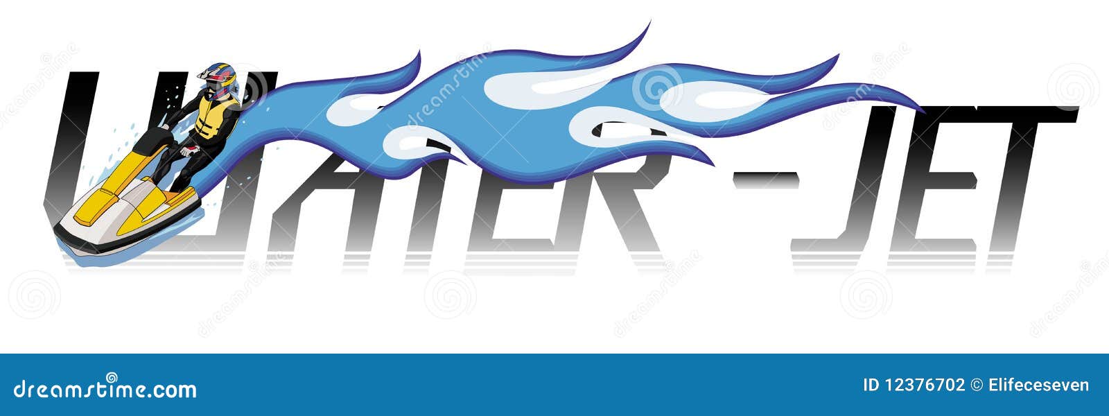 Water jet stock illustration. Illustration of recreation - 12376702