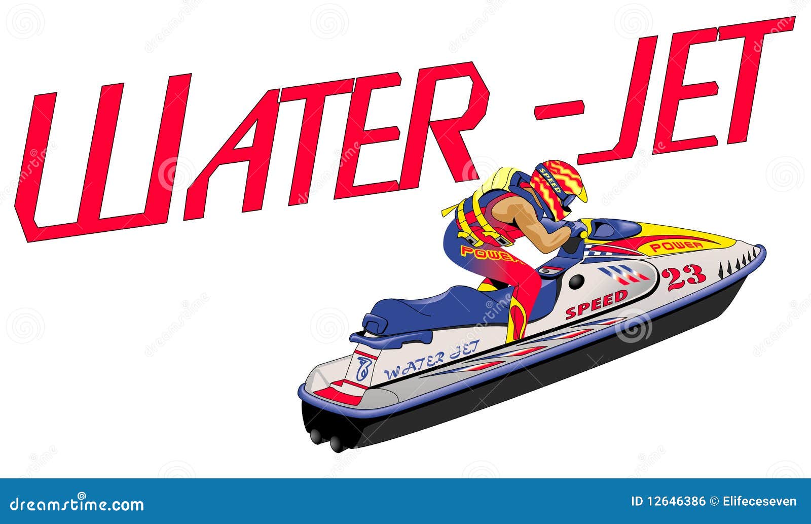 Water jet stock illustration. Illustration of text, summertime - 12646386