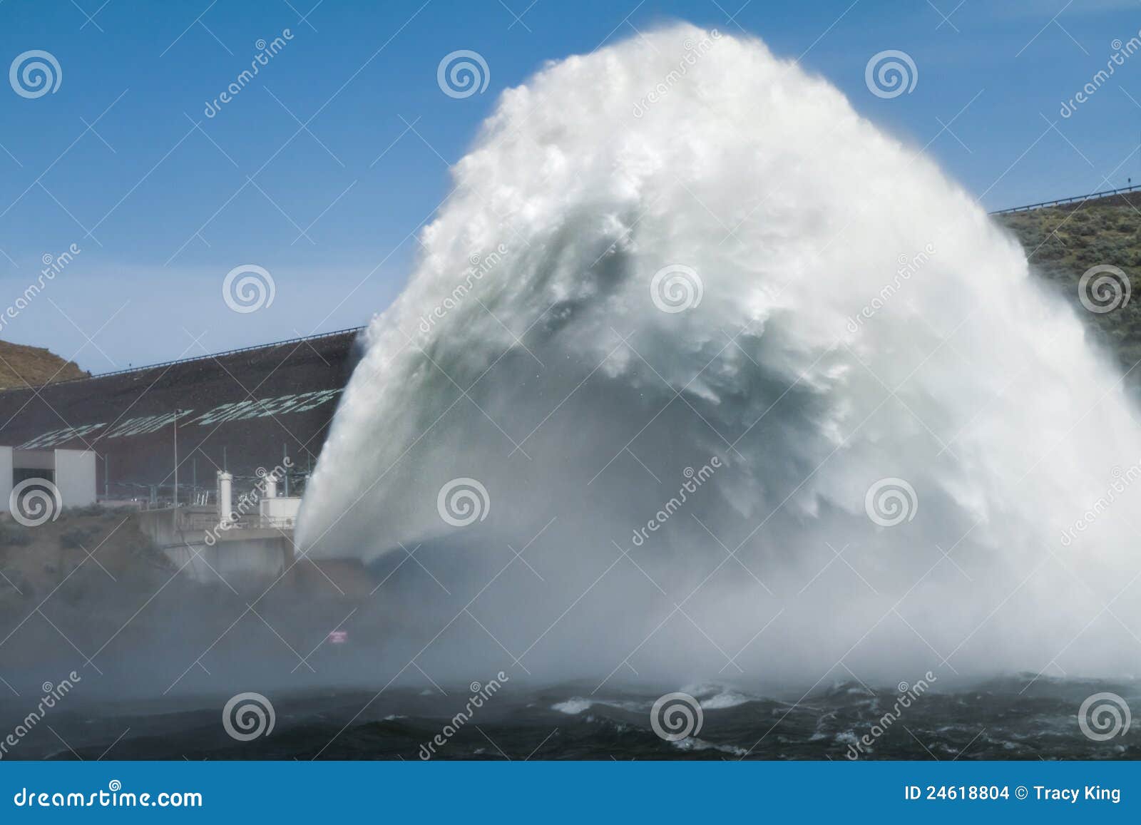 Water Jet Being Released from the Lucky Peak Dam Editorial Stock Image ...