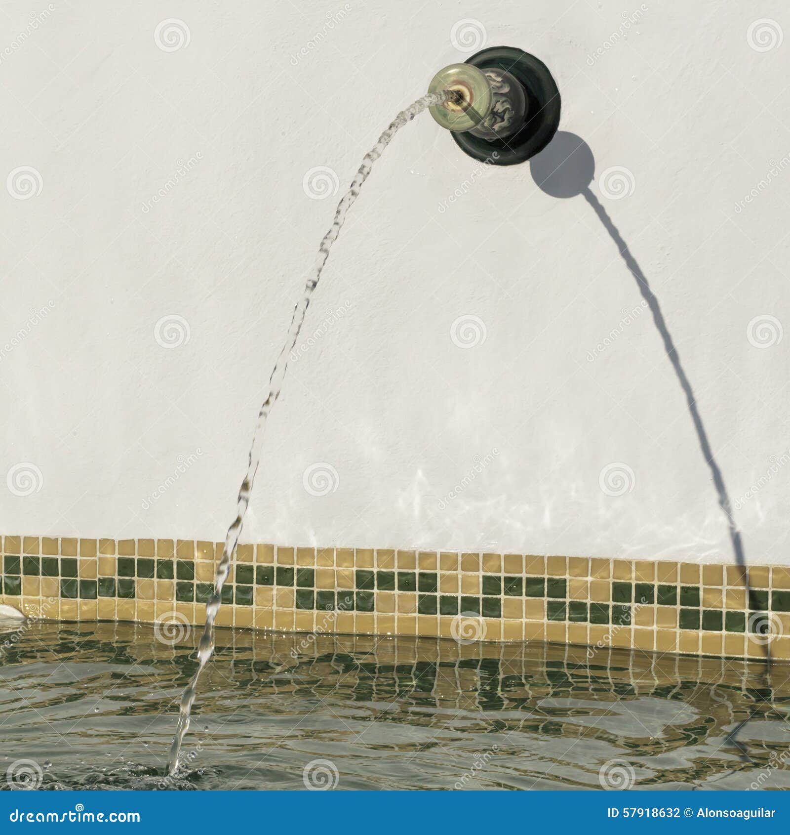 Water Jet Falling into a Swimming Pool Stock Photo - Image of design ...