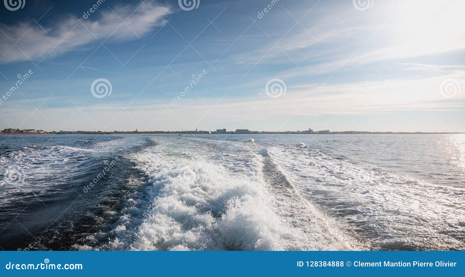 Water Jet Seen Behind the Speed Boat Stock Photo - Image of ocean ...