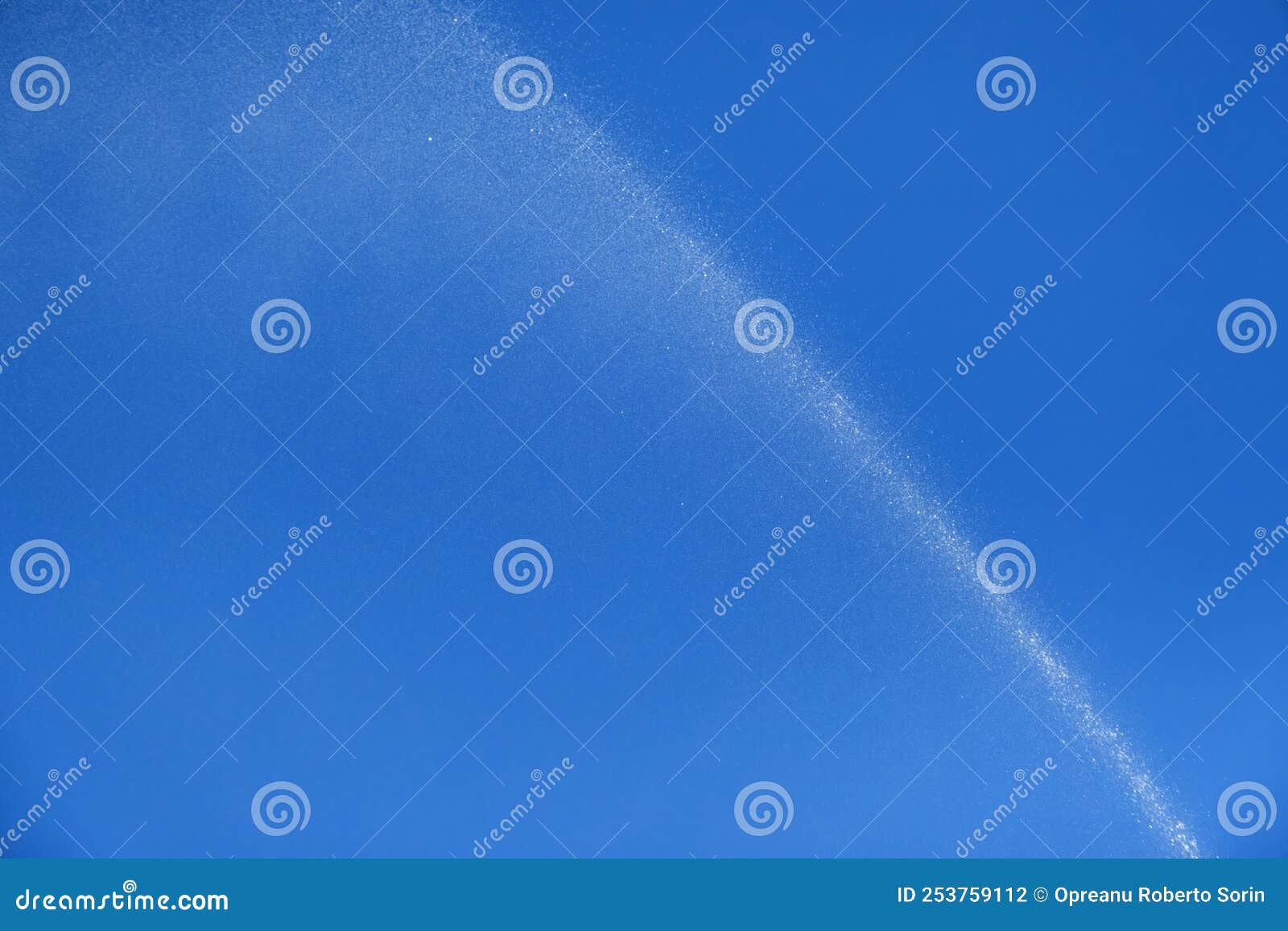 Water Jet Spraying on Blue Sky Stock Photo - Image of eruption, clear ...