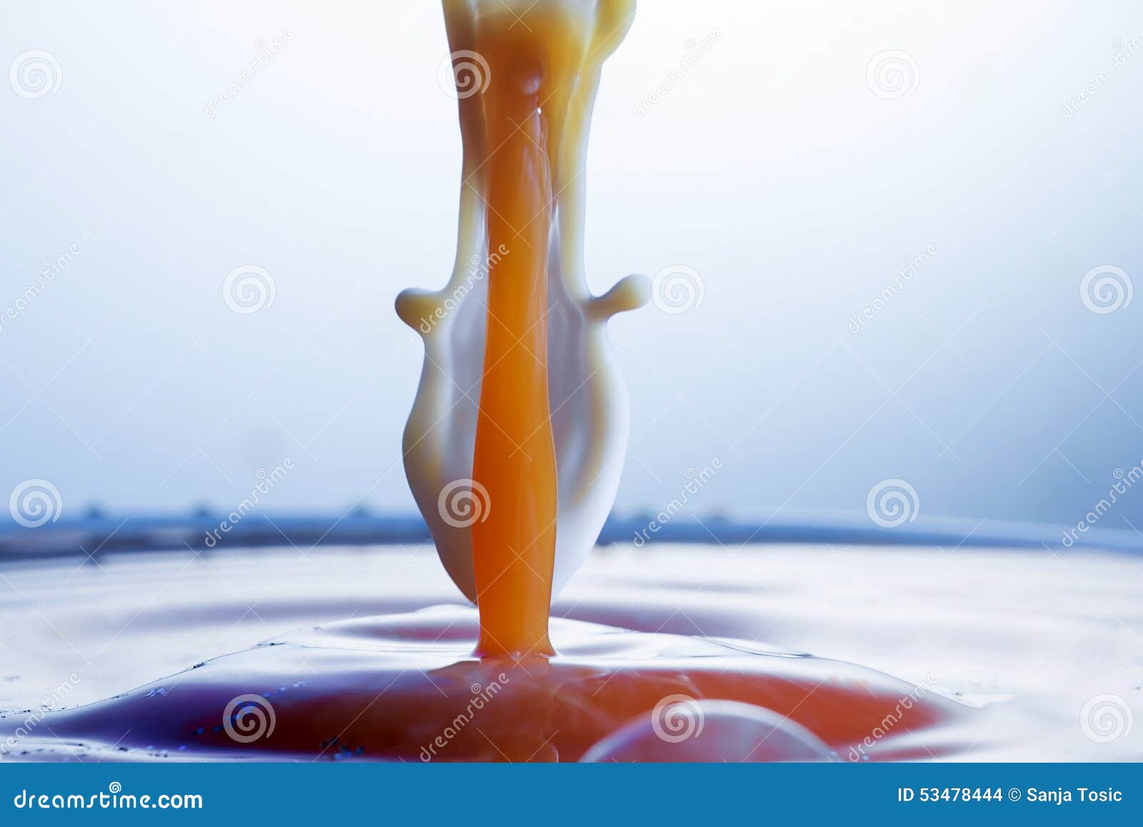 Water Jet Surrounded by a Waterfall Stock Photo - Image of isolated ...