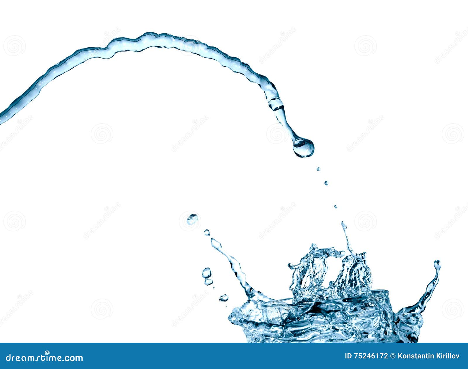 Water Jet on White stock photo. Image of spray, freshness - 75246172