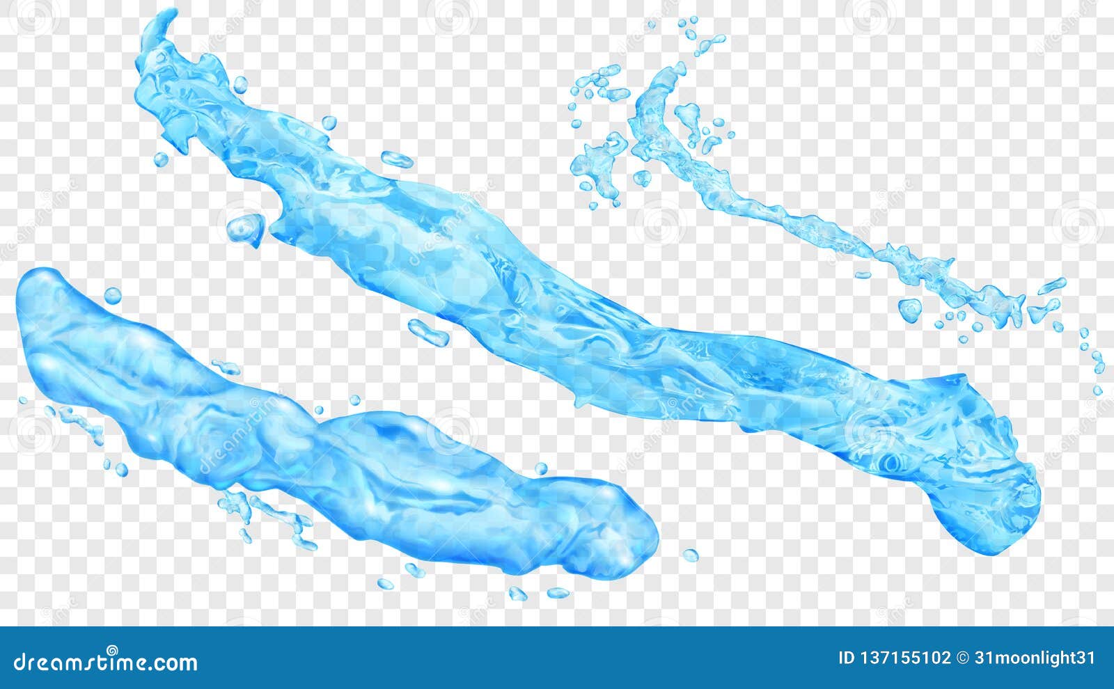 Water jets or splashes stock vector. Illustration of beautiful - 137155102