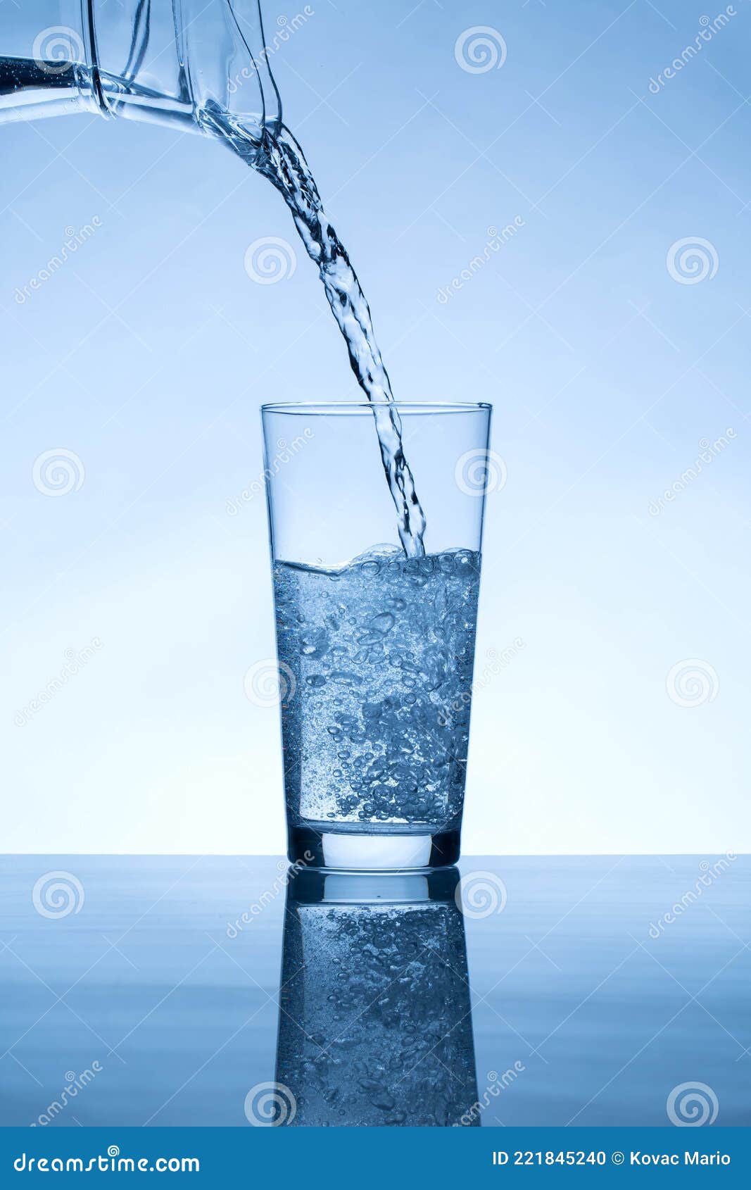 Water from Jug Pouring into Glass Stock Photo - Image of blue, healthy ...