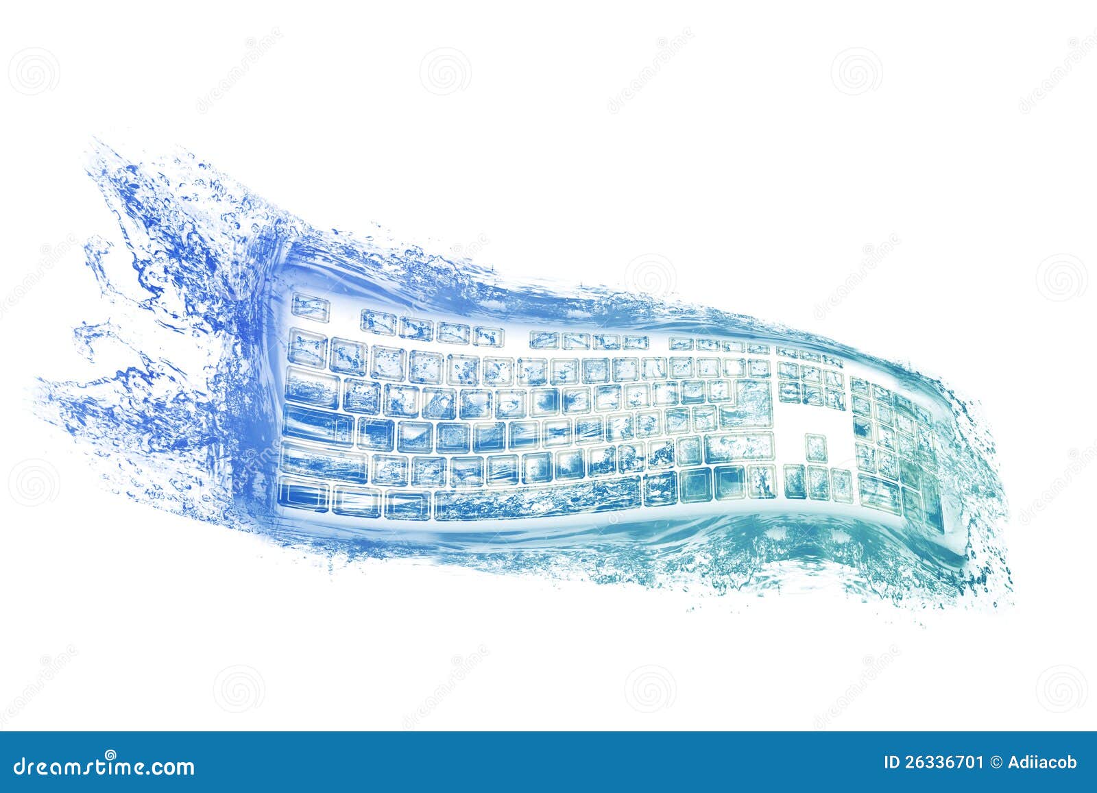 Water keyboard stock illustration. Illustration of green - 26336701