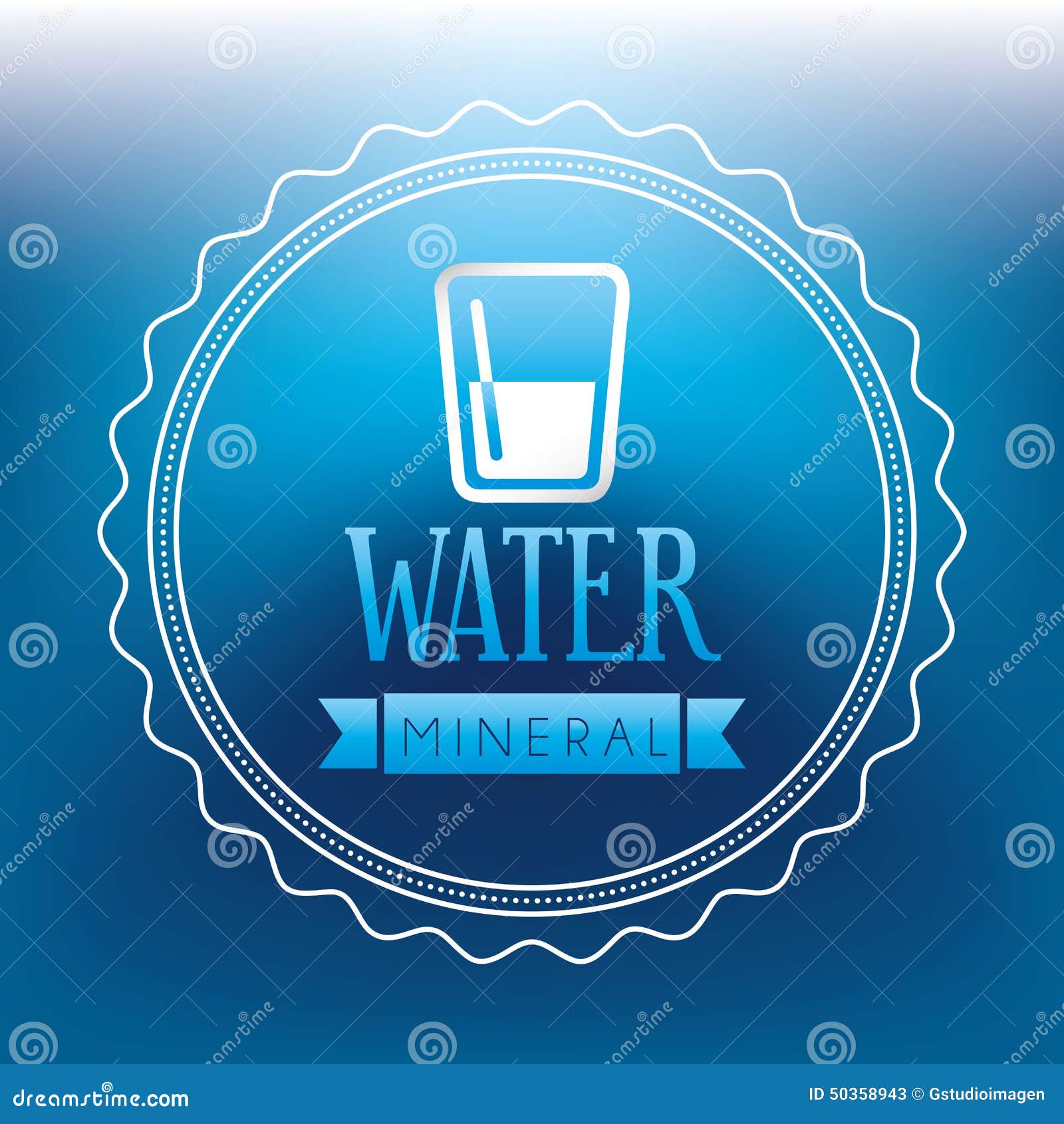 Water label stock vector. Illustration of lace, emblem - 50358943