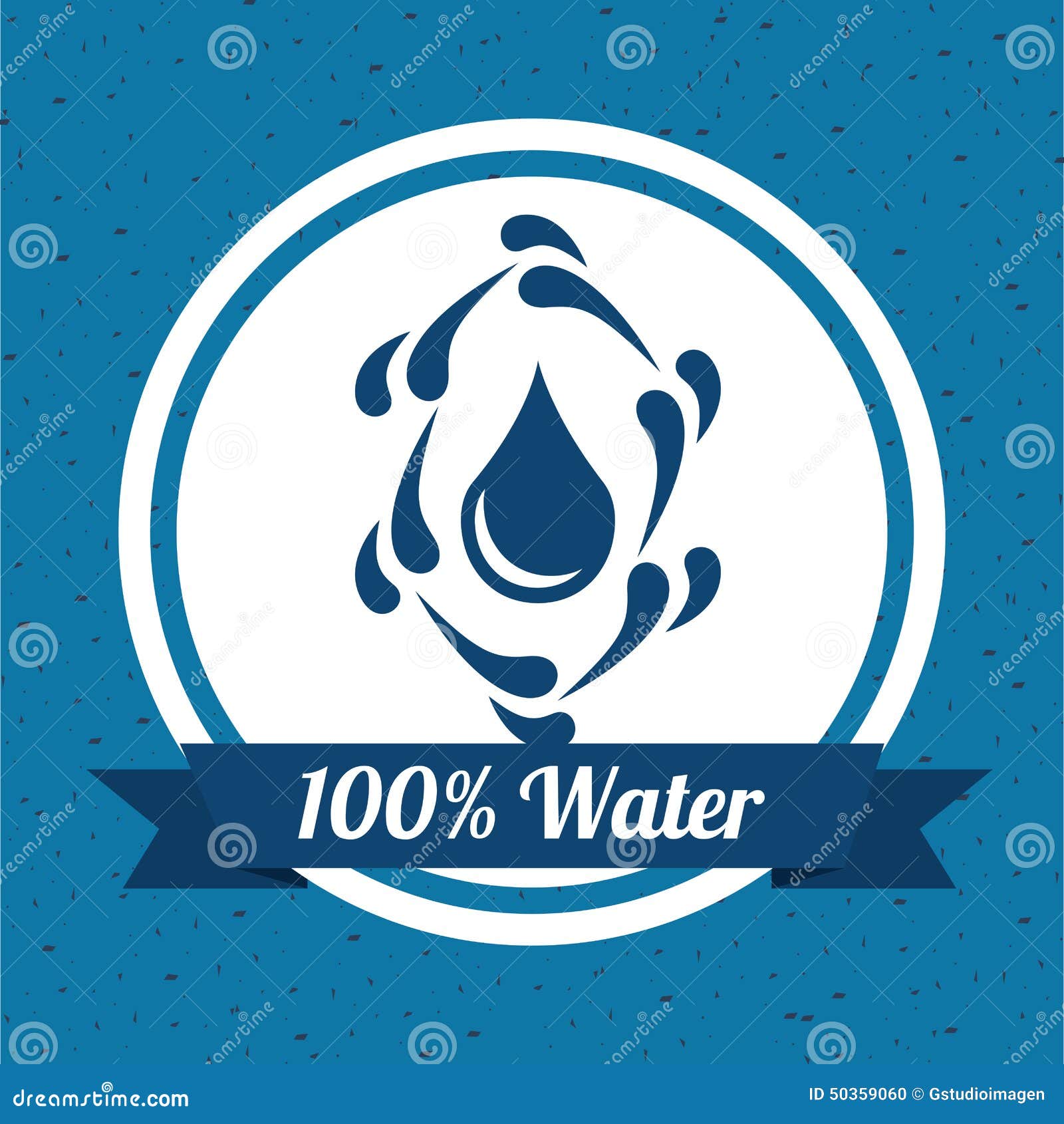 Water label stock vector. Illustration of sign, blue - 50359060