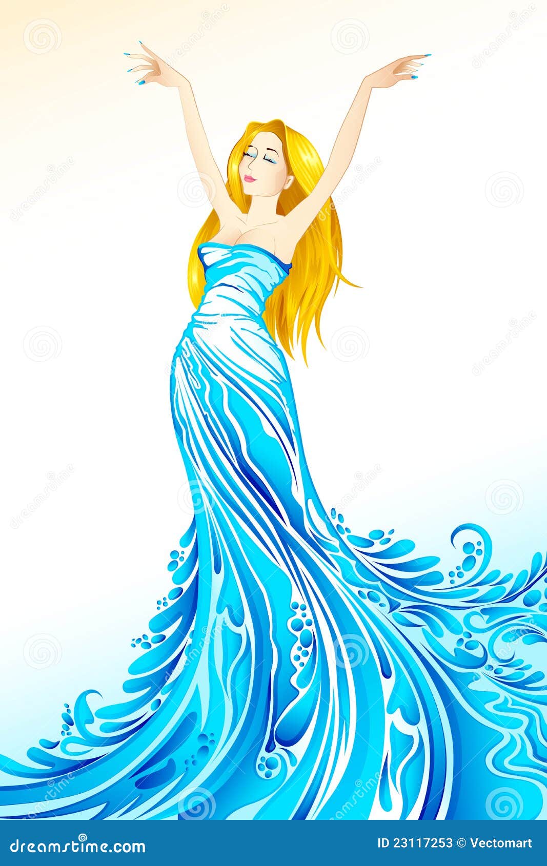 Water Lady stock vector. Illustration of freshness, editable - 23117253