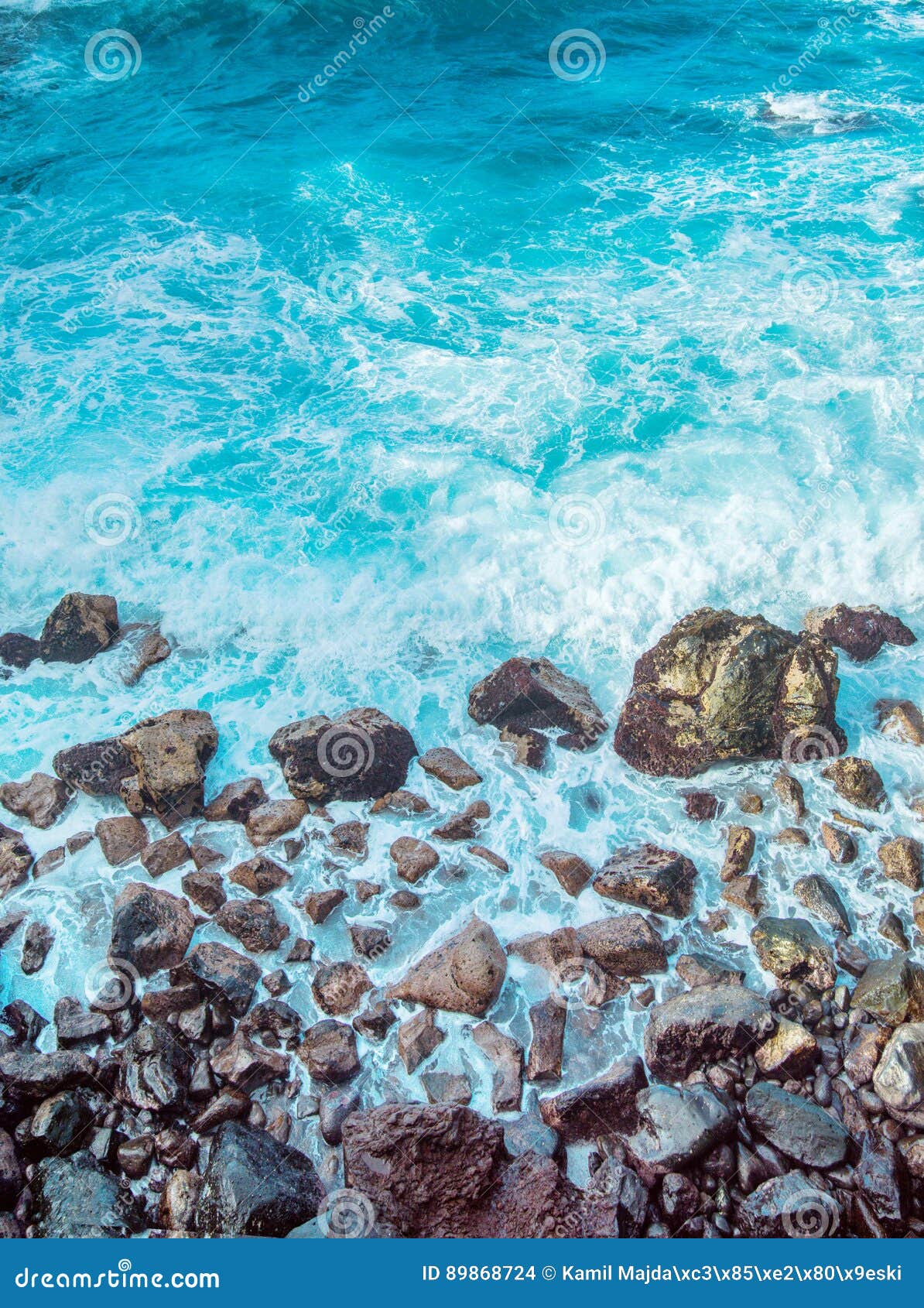 Water Landscape, Sharp Rocks, Waves Stock Photo - Image of scene ...