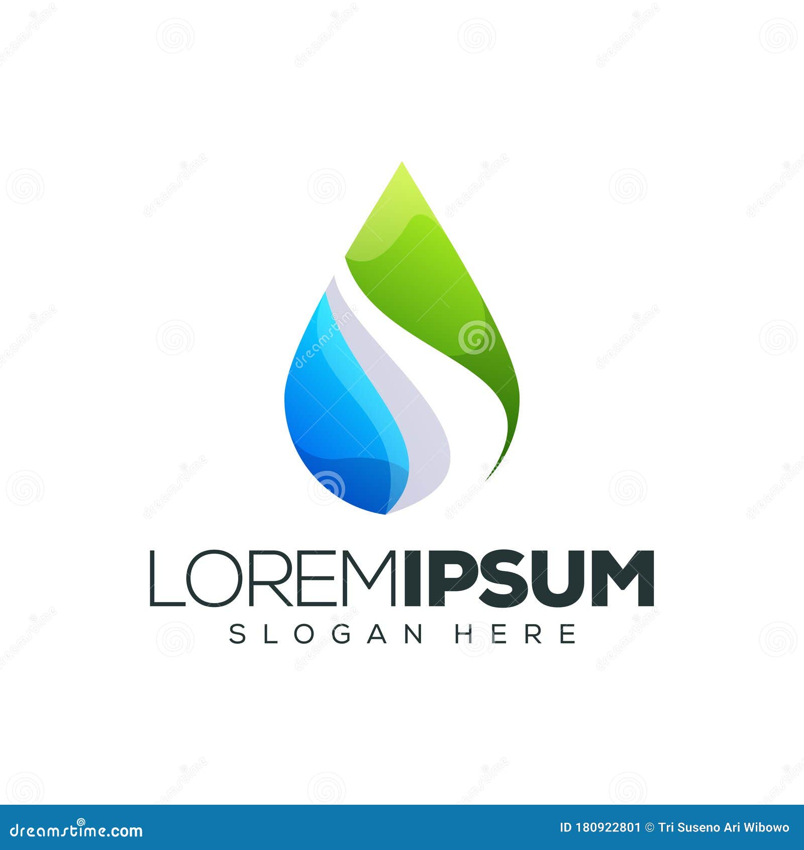Water Leaf Logo Design Vector Illustrations Stock Vector - Illustration ...