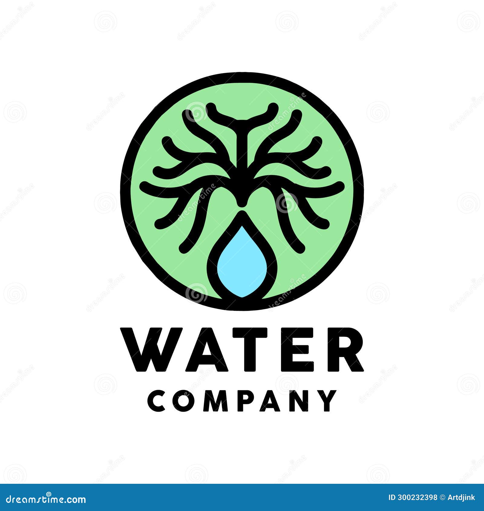 Water Leaf Logo Vector Design Illustration Emblem Stock Vector ...