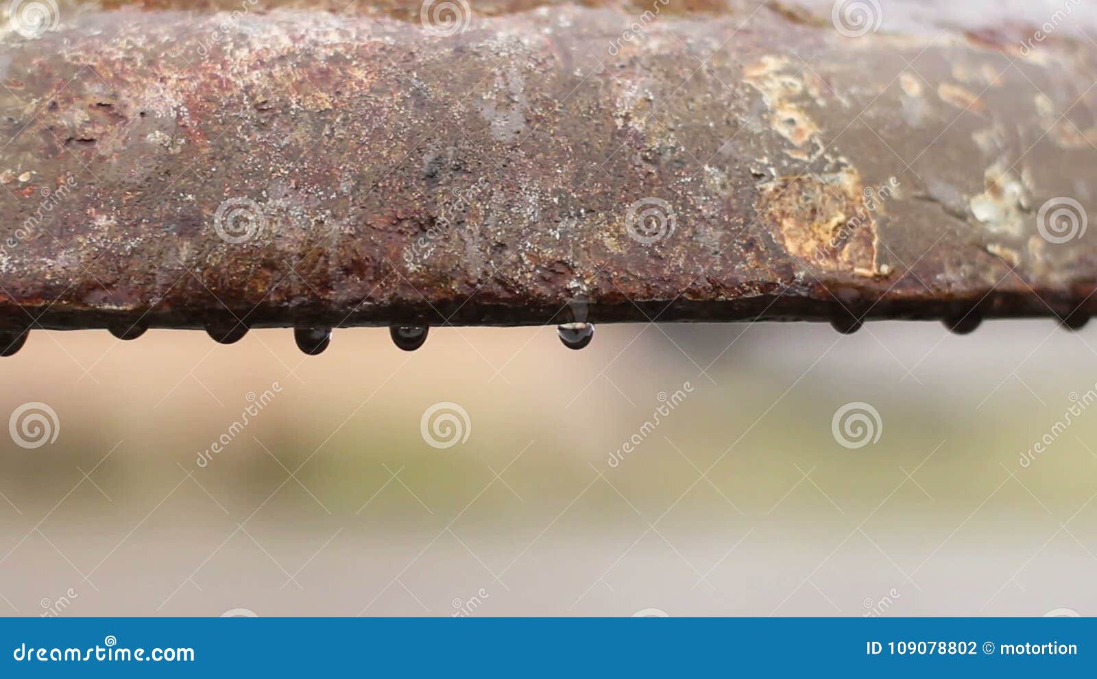 Water Leaking from Old Pipe, Rust Corroding Metal Surface, Ancient ...