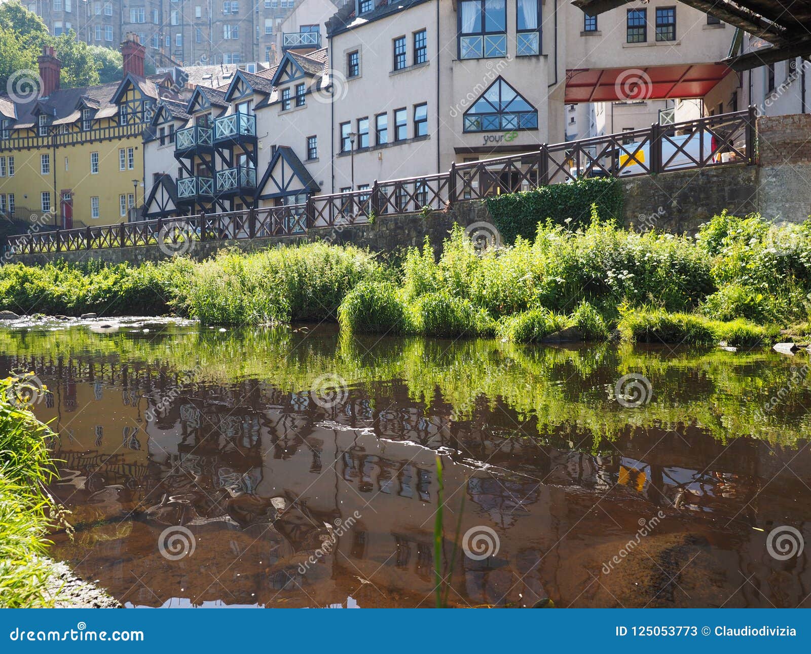 Water of Leith River in Dean Village in Edinburgh Editorial Stock Photo ...