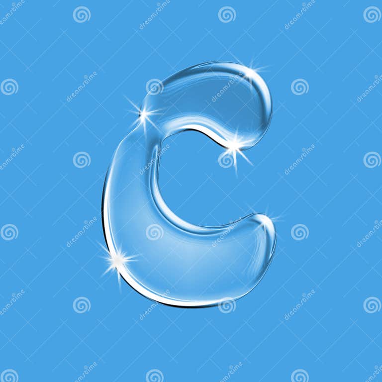 Water letter C stock illustration. Illustration of artwork - 4877697