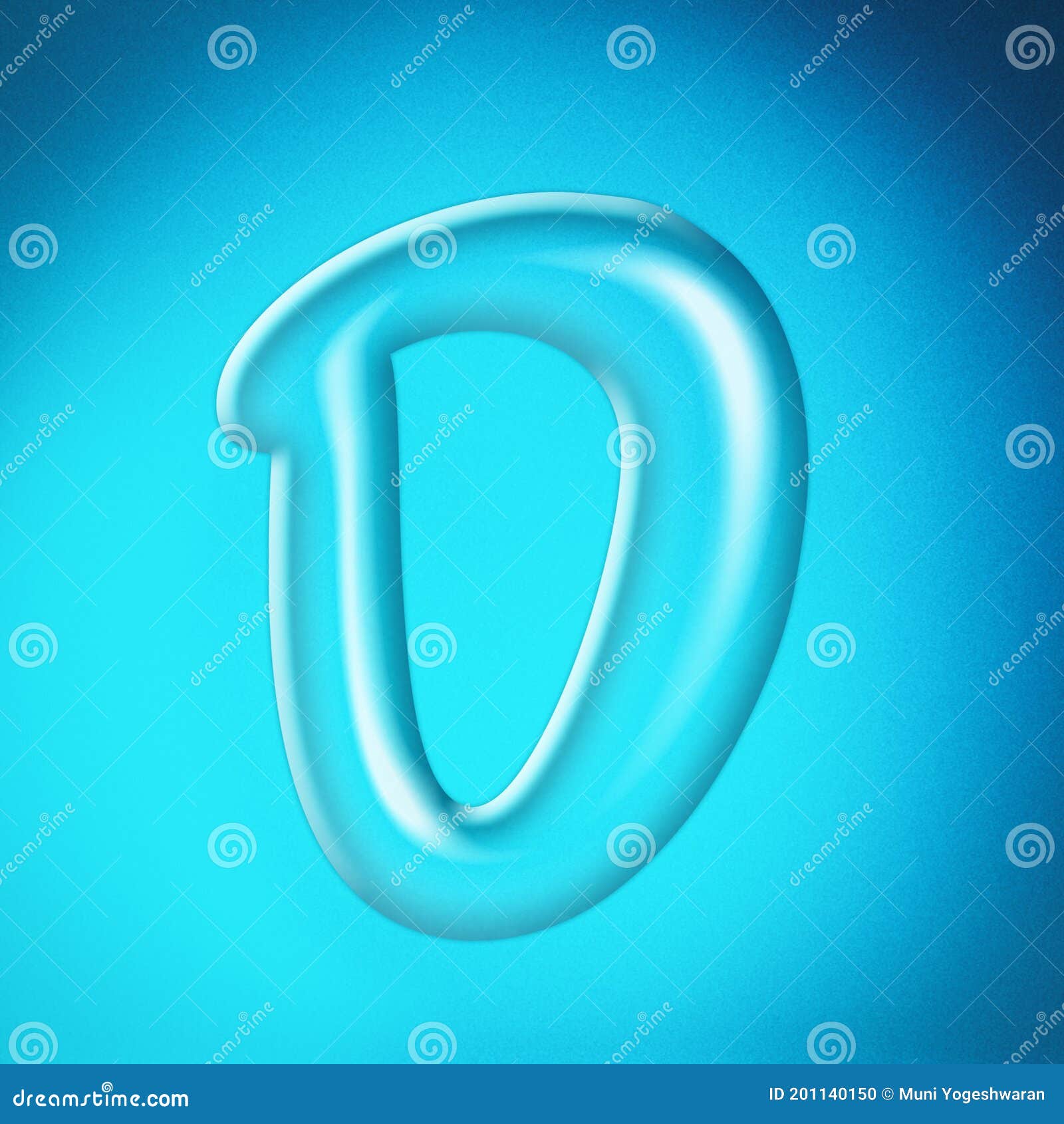 Water Letter O Alphabet Clear Water Letter. 3D Rendering Stock ...