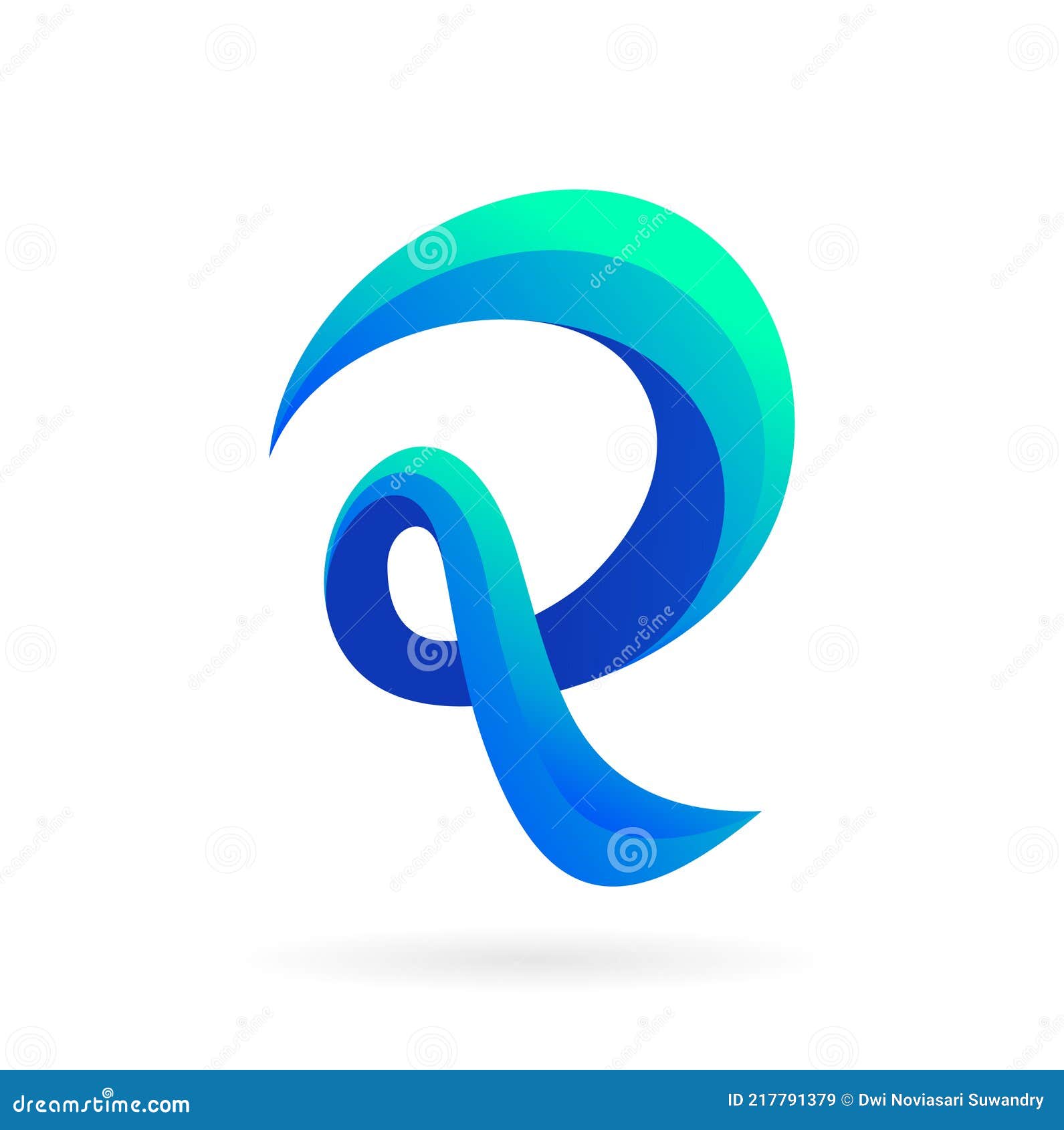 Letter R Logo that Formed Water Symbol Stock Vector - Illustration of ...