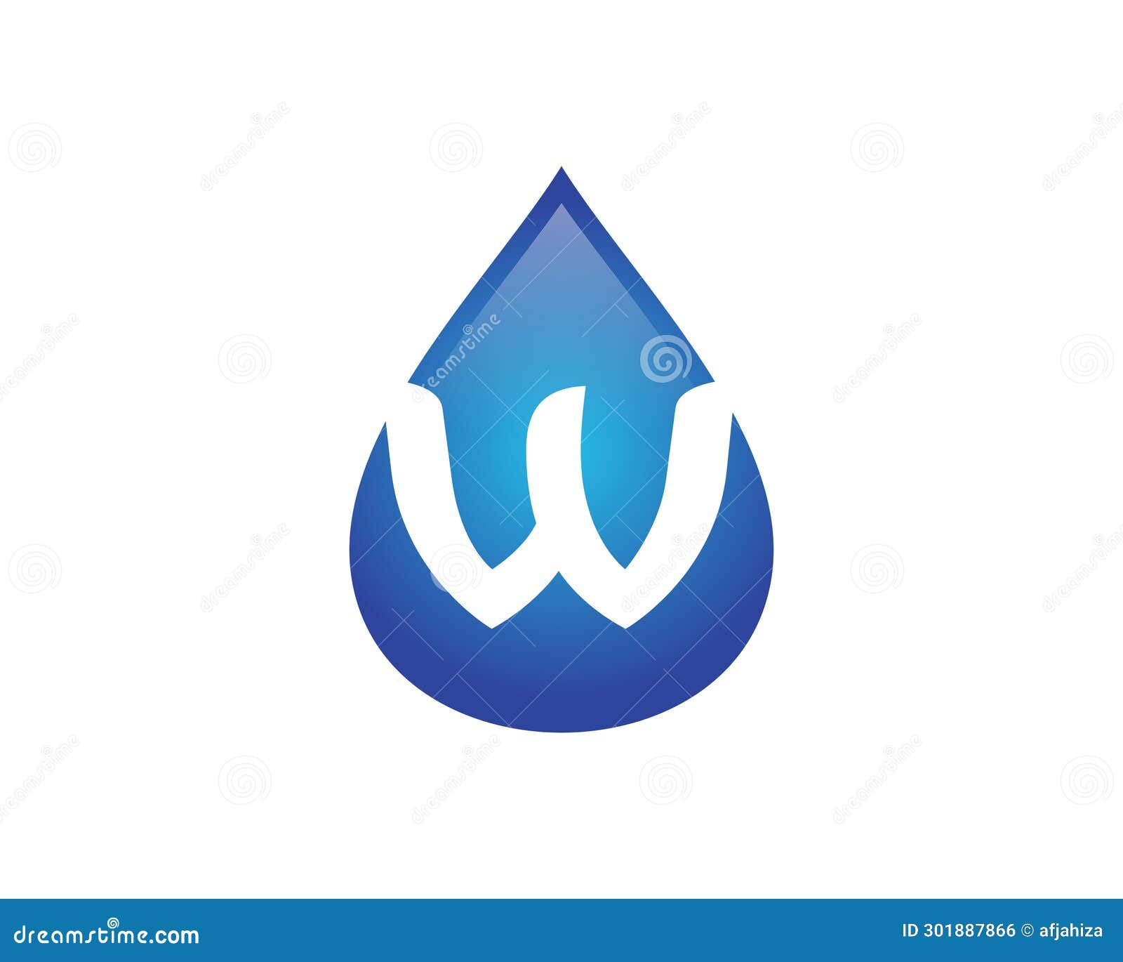 Water Letter W Logo Template Stock Illustration - Illustration of pure ...